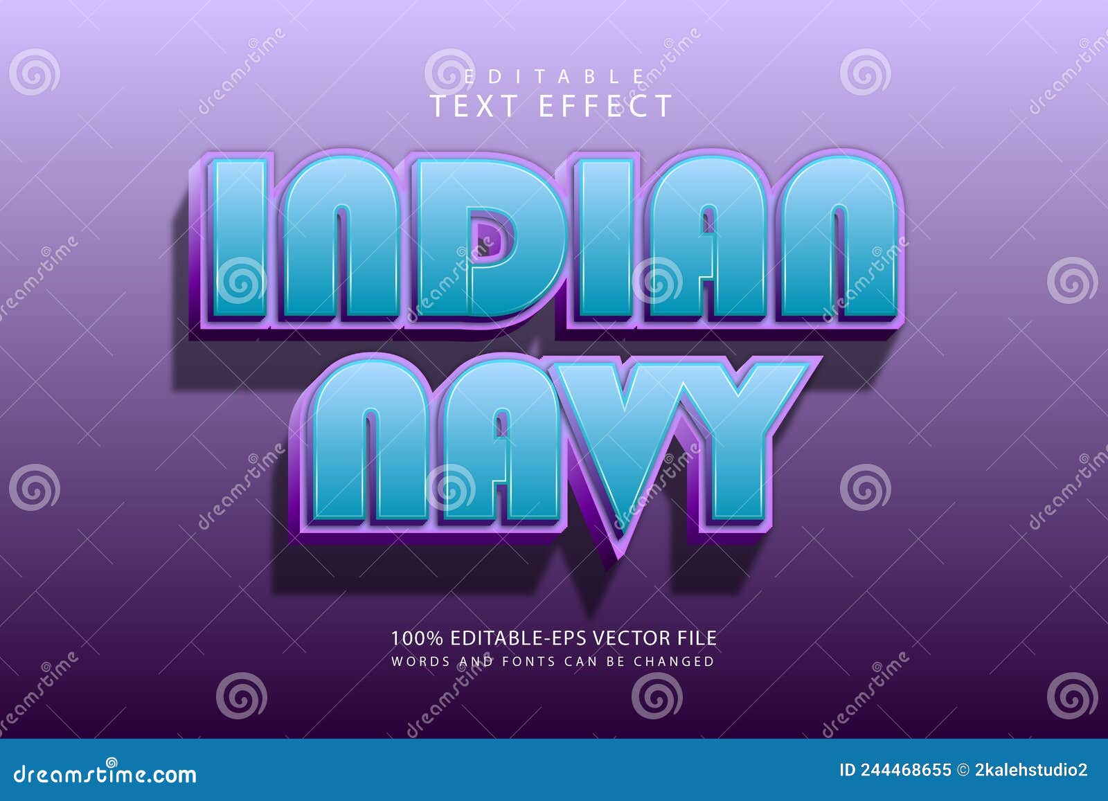 Indian Navy Editable Text Effect 3 Dimension Emboss Modern Style Stock ...