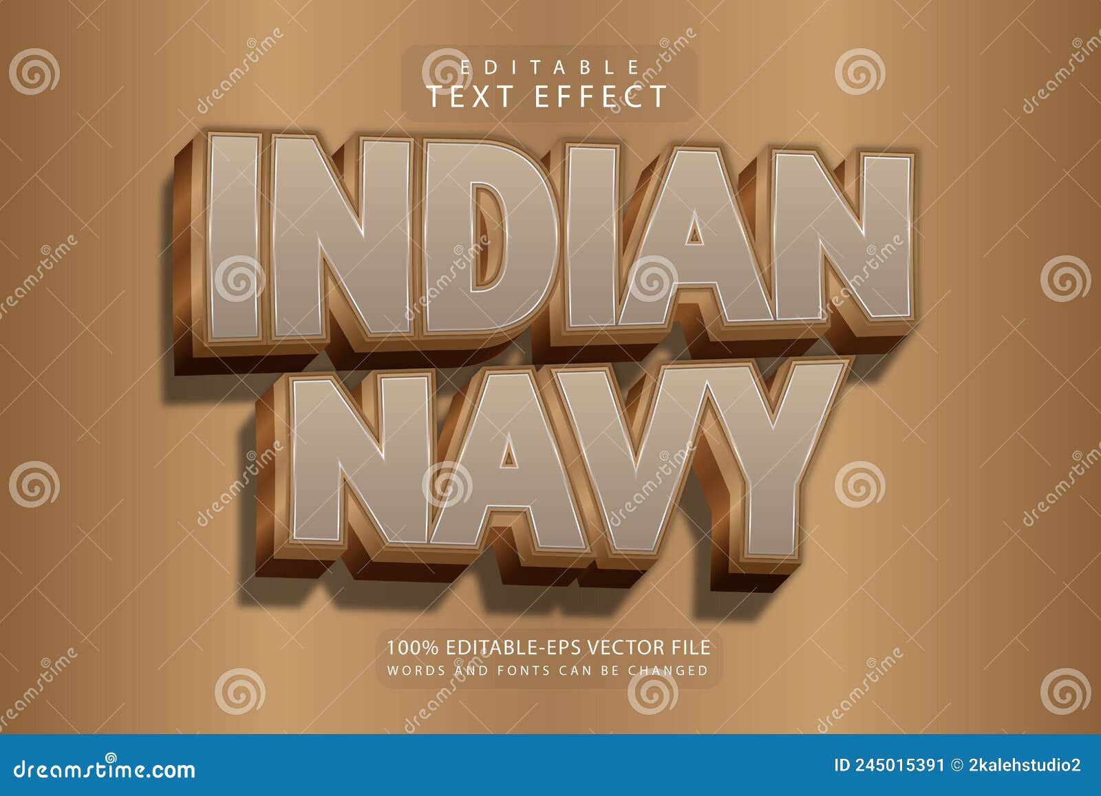 Indian Navy Editable Text Effect 3 Dimension Emboss Modern Style Stock ...