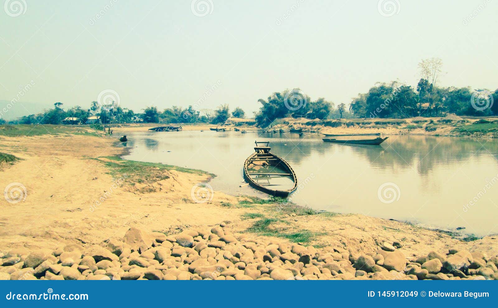 Indian Near River View for Article Image Stock Image - Image of geans ...