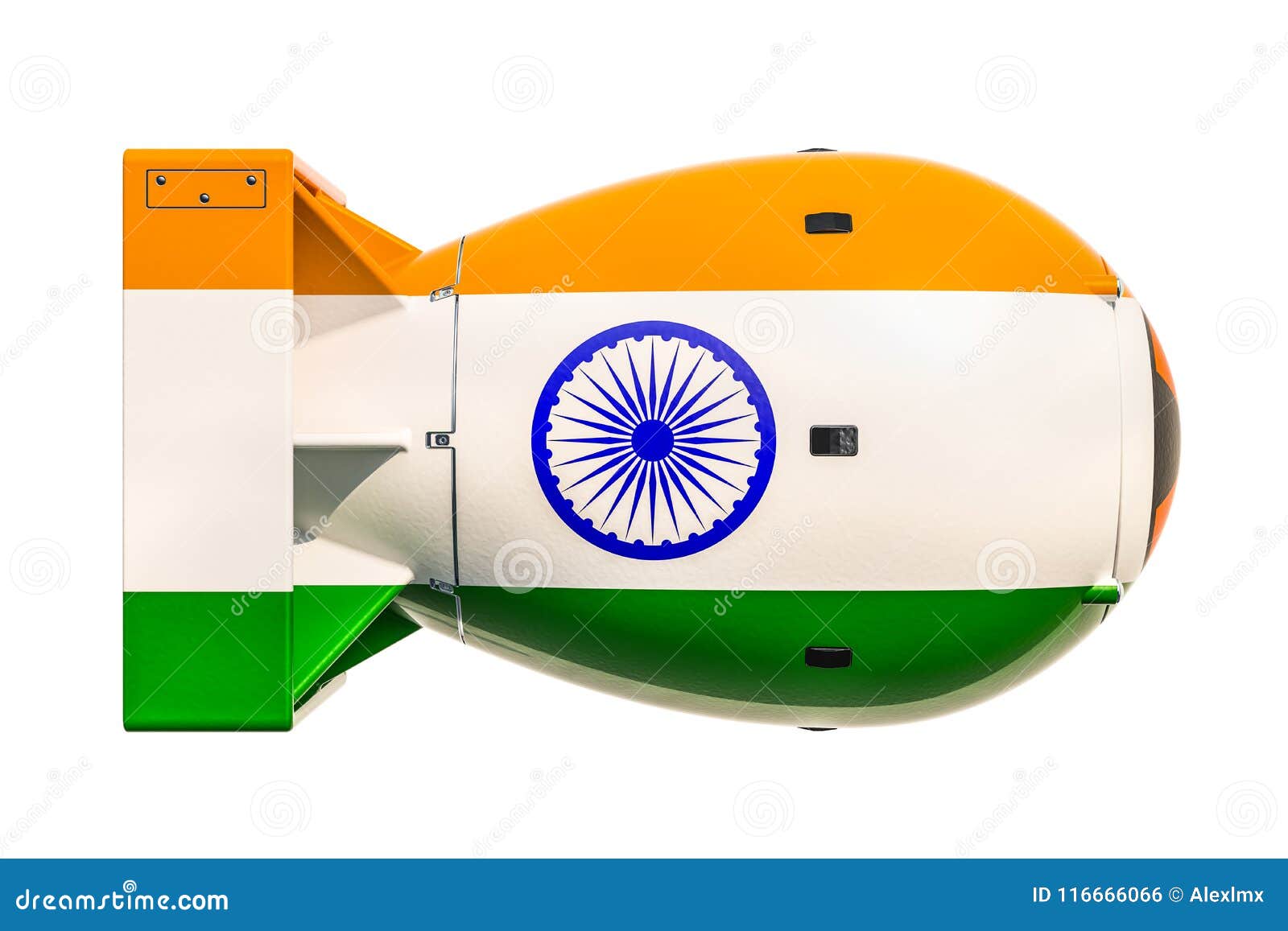 Indian Nuclear Weapon Concept, 3D Rendering Stock Illustration ...