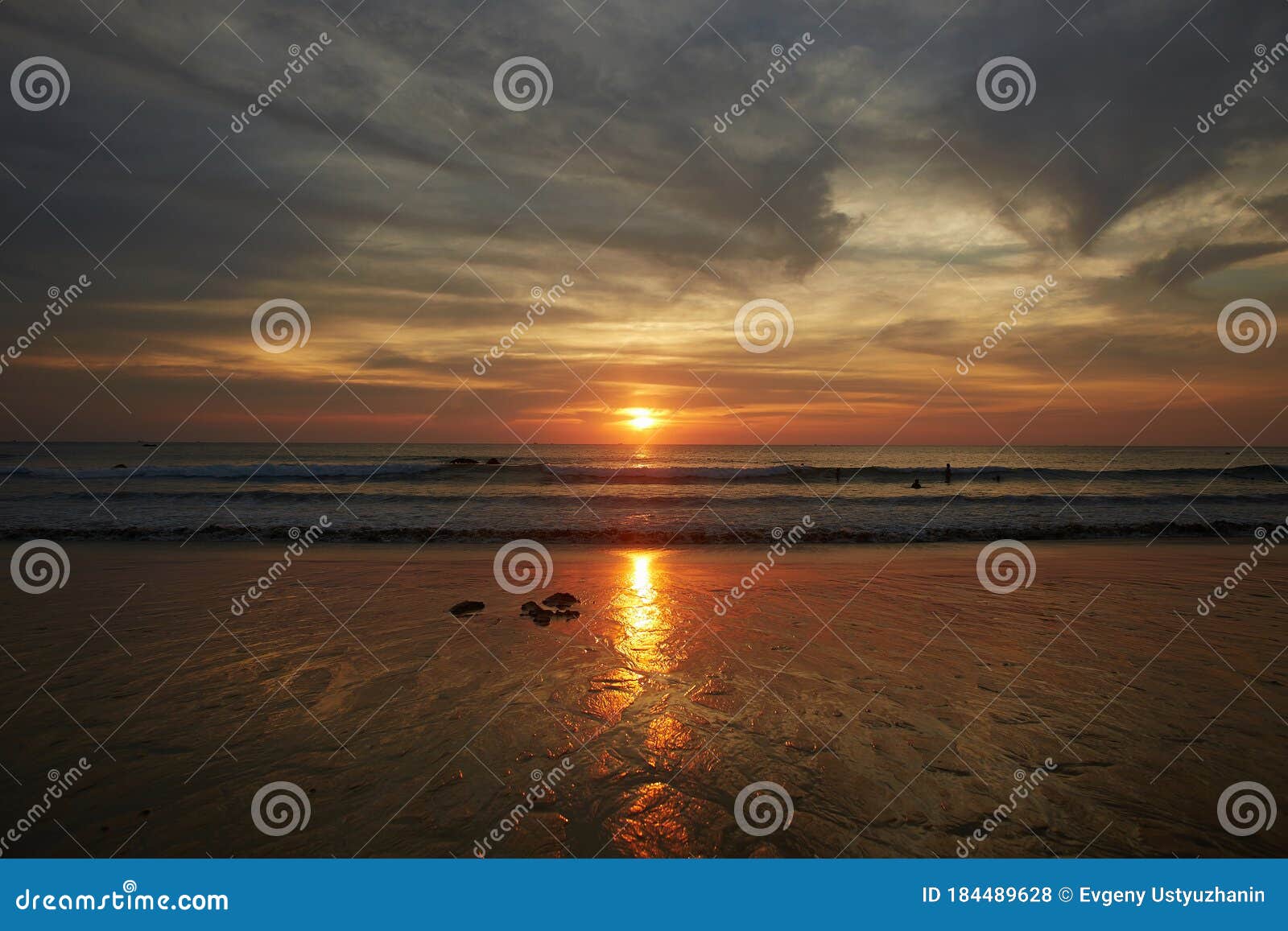 Indian Ocean Beautiful Sunset. Sunset Beach Stock Photo - Image of ...