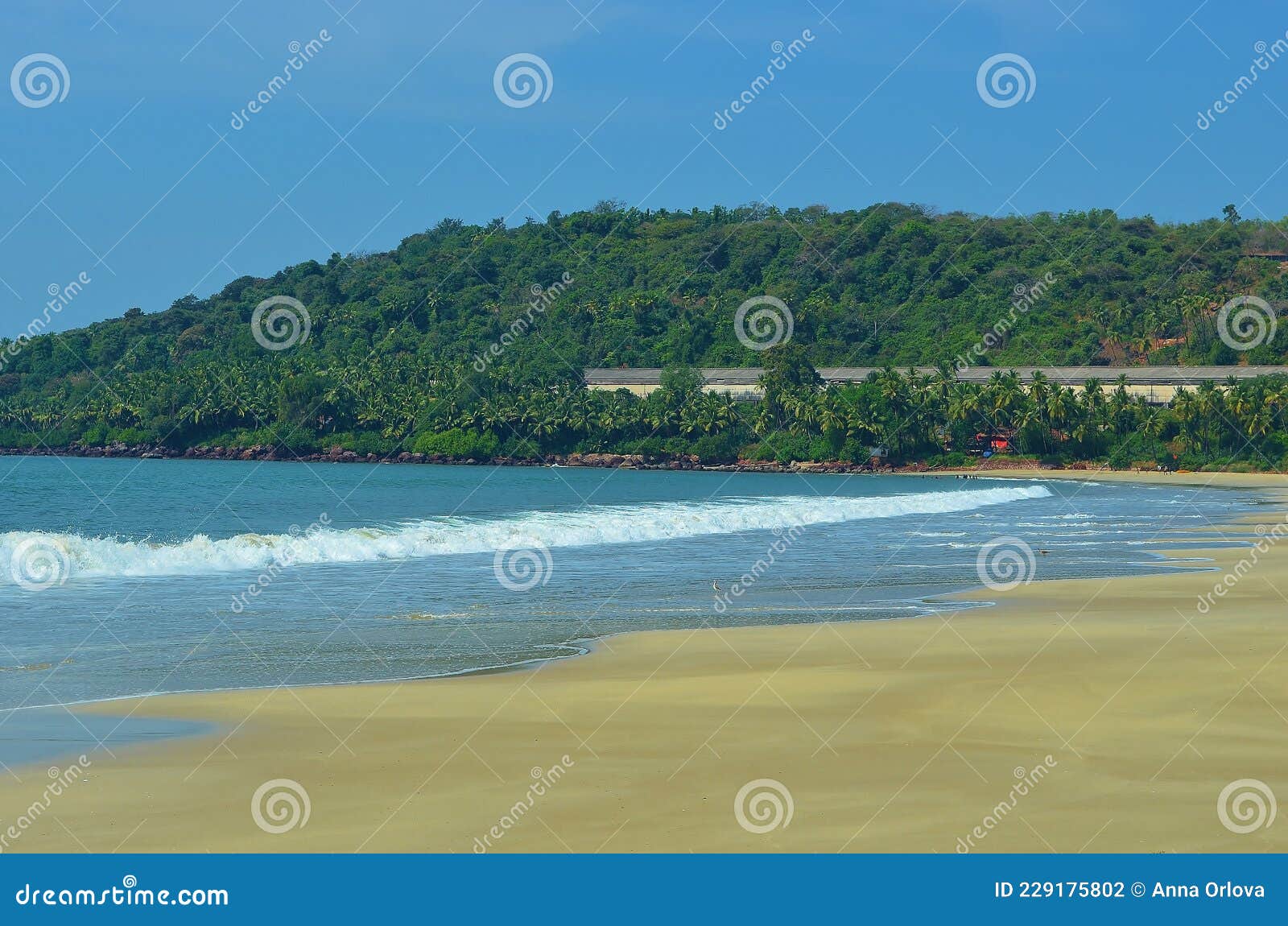Indian Ocean Coast in Goa State, India Stock Photo - Image of view ...