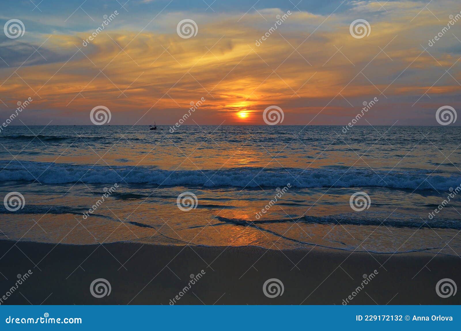 Indian Ocean Coast in South Goa, India Stock Photo - Image of travel ...