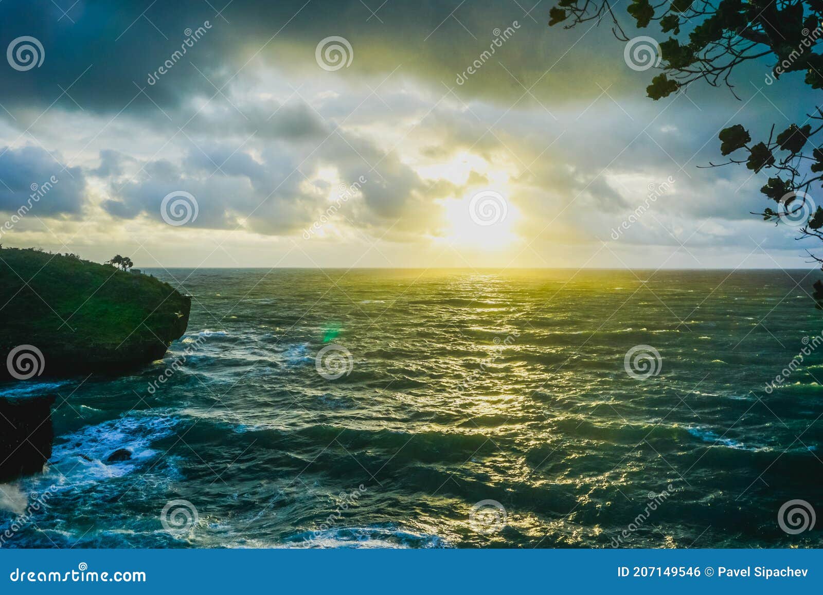 Indian Ocean Coast in the South of Java Island in Indonesia Stock Photo ...