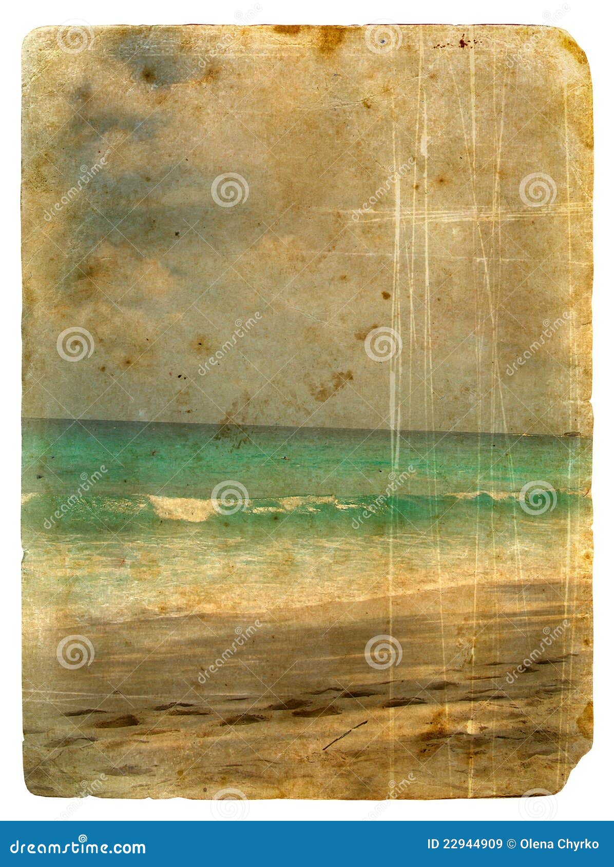 Indian Ocean, Seychelles. Old Postcard. Stock Illustration ...