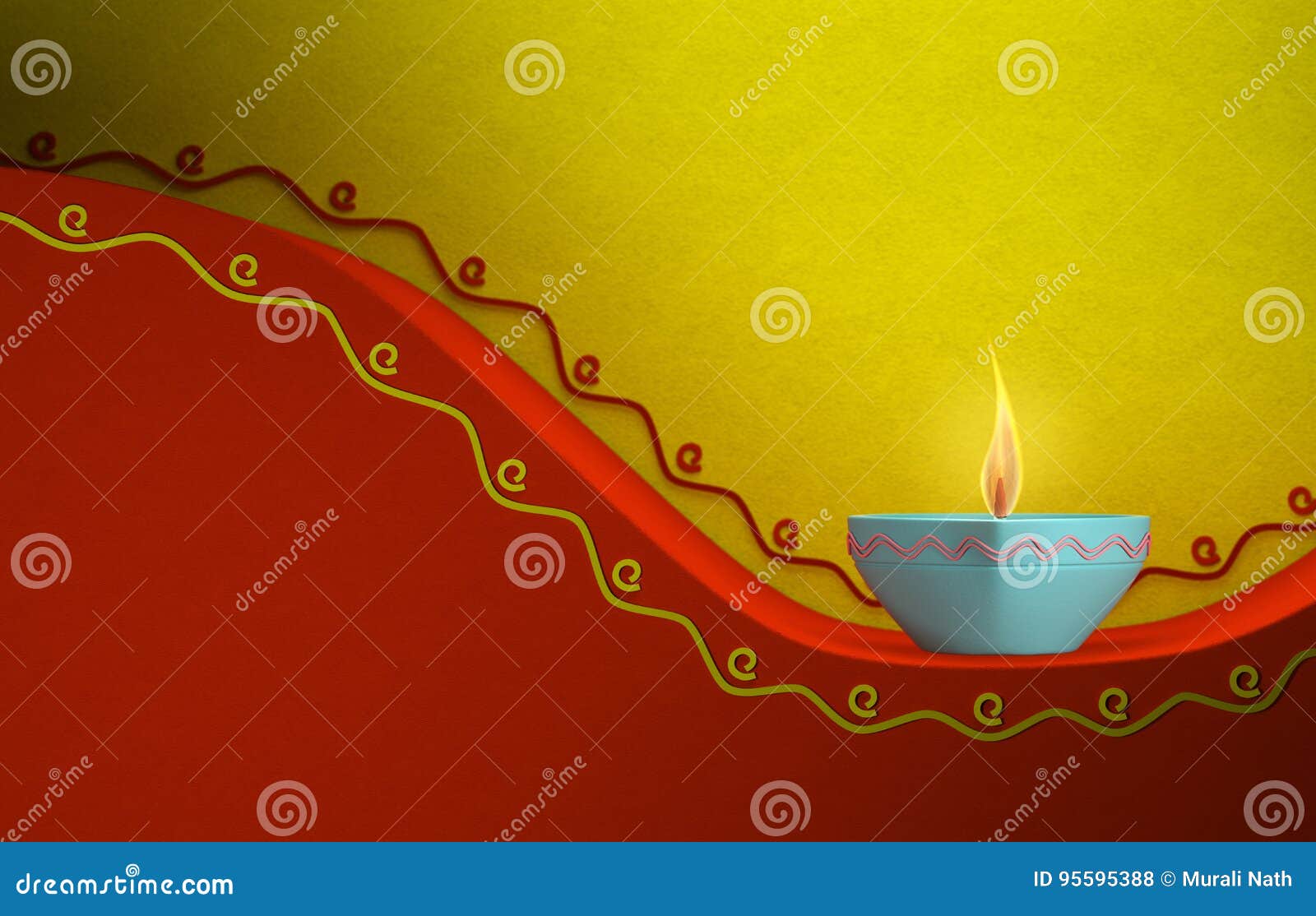 Indian Oil Lamp with Traditional Design Stock Illustration ...