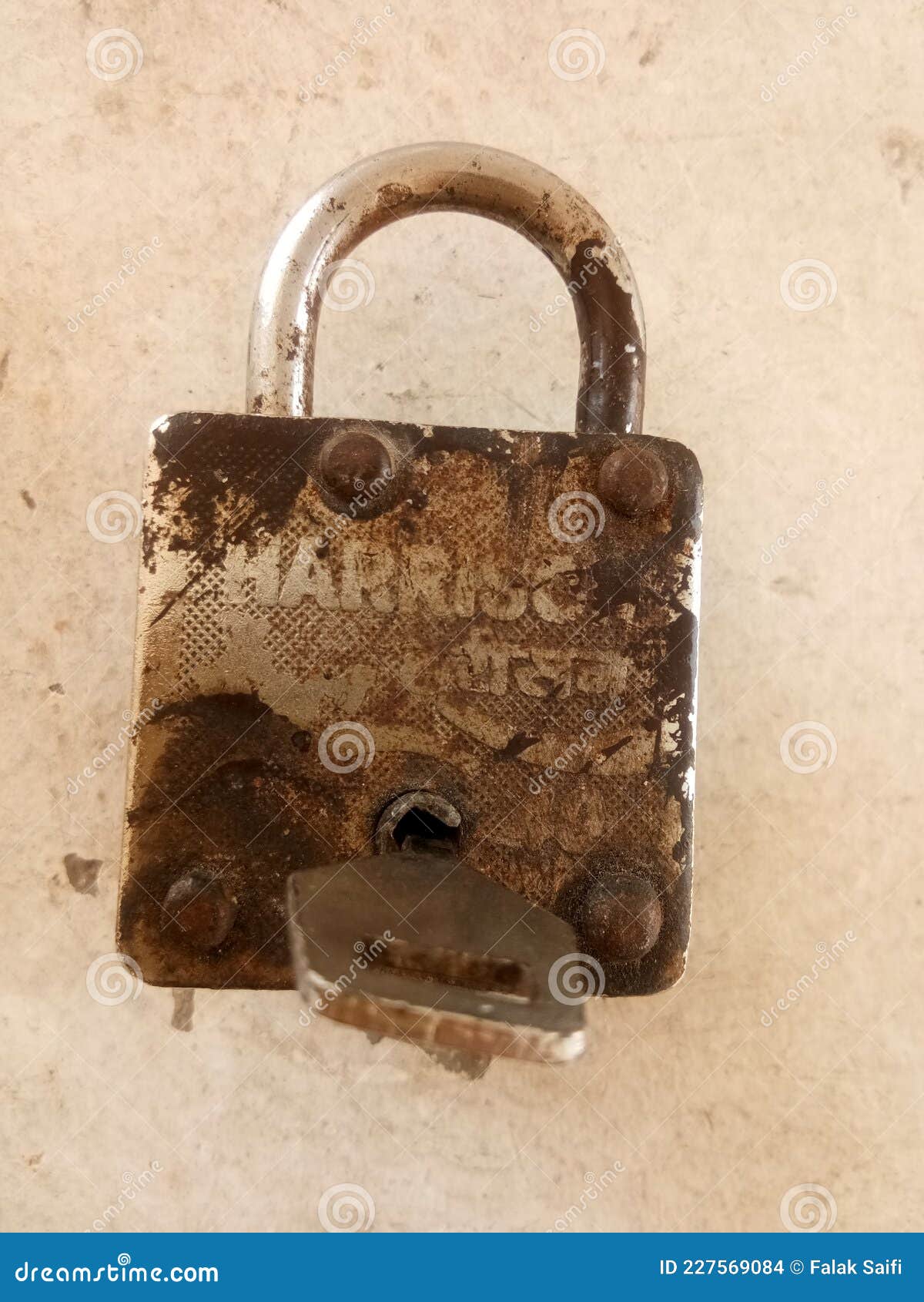 Indian Old lock with key editorial stock image. Image of small - 227569084