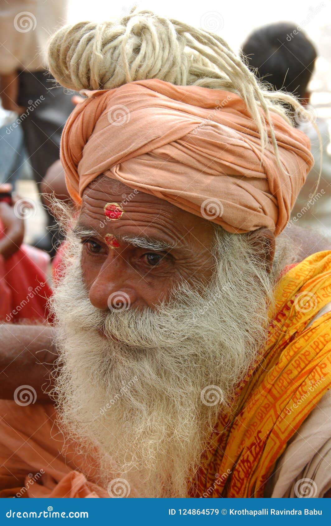 Indian Old Man in Getup editorial stock image. Image of rural - 124864579
