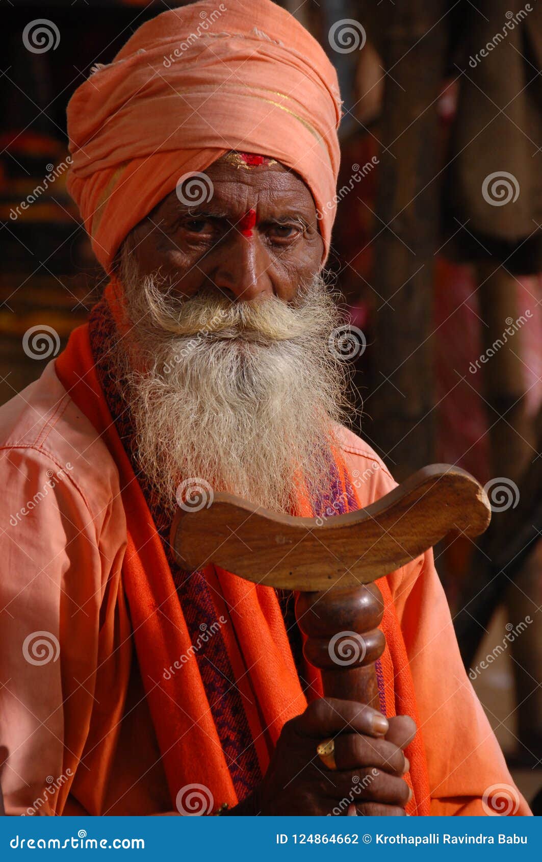 Indian Old Man in Getup editorial photography. Image of older - 124864662