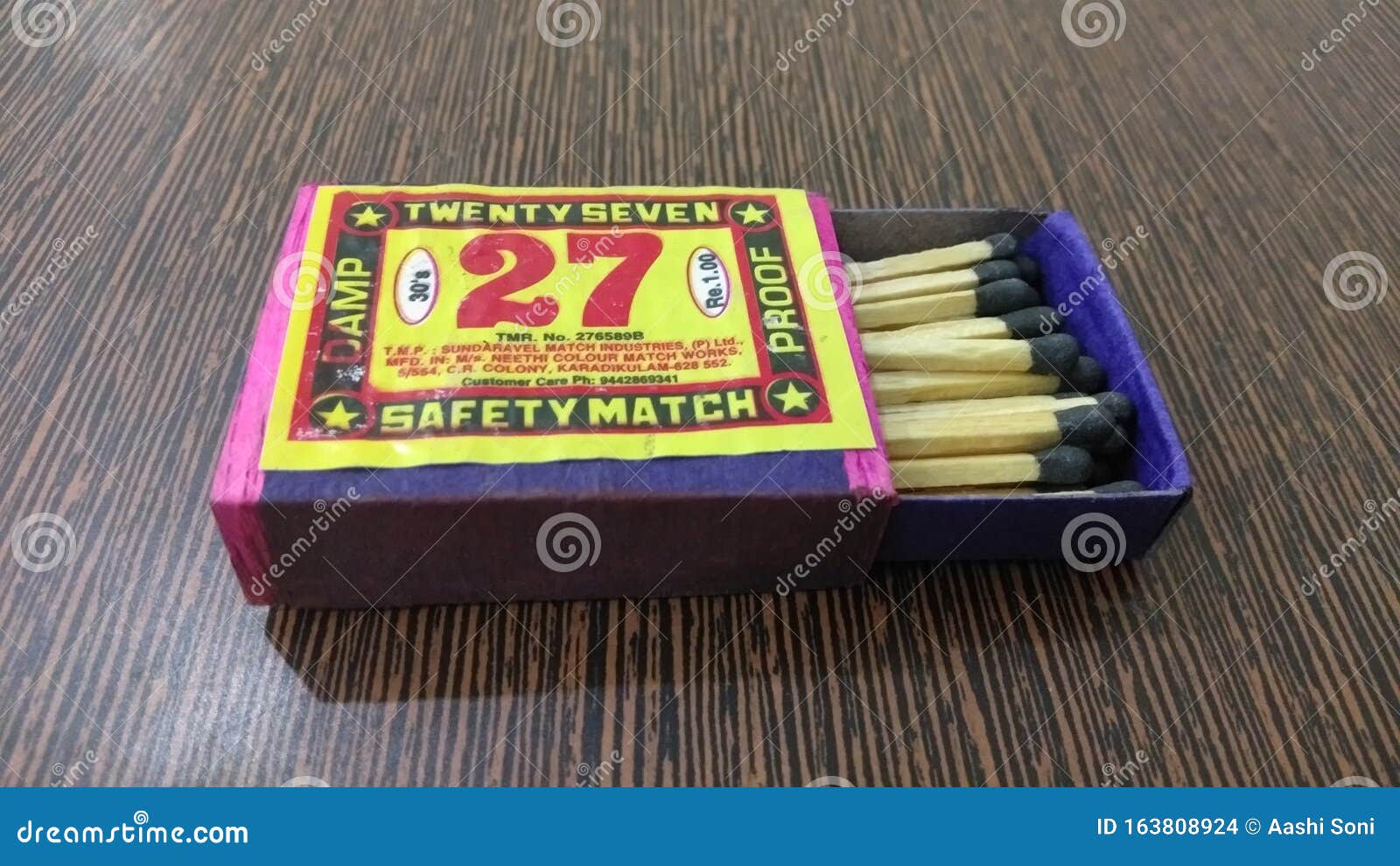 Indian Open Matchbox on the Computer Table Editorial Stock Image ...