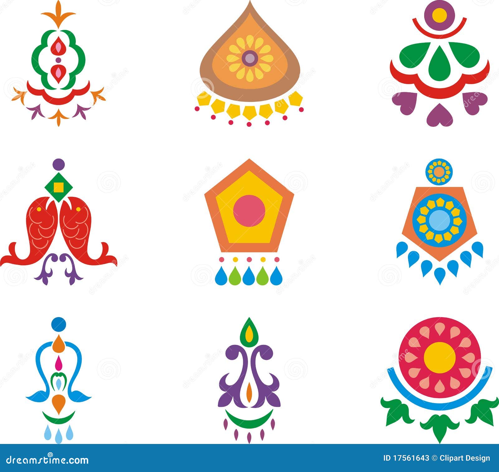 Indian ornamental designs stock illustration. Illustration of vector ...