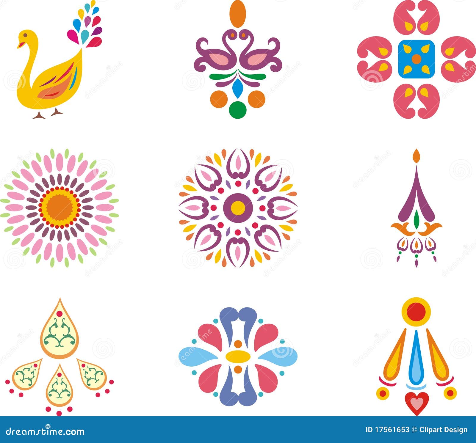 Indian Ornamental Fabric Ethnic Pattern Vector Illustration ...