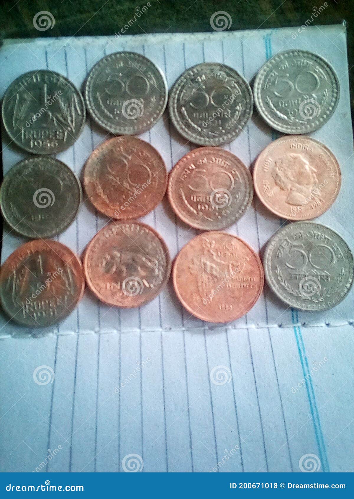 Indian 50 paisa stock photo. Image of metal, organ, paisas - 200671018