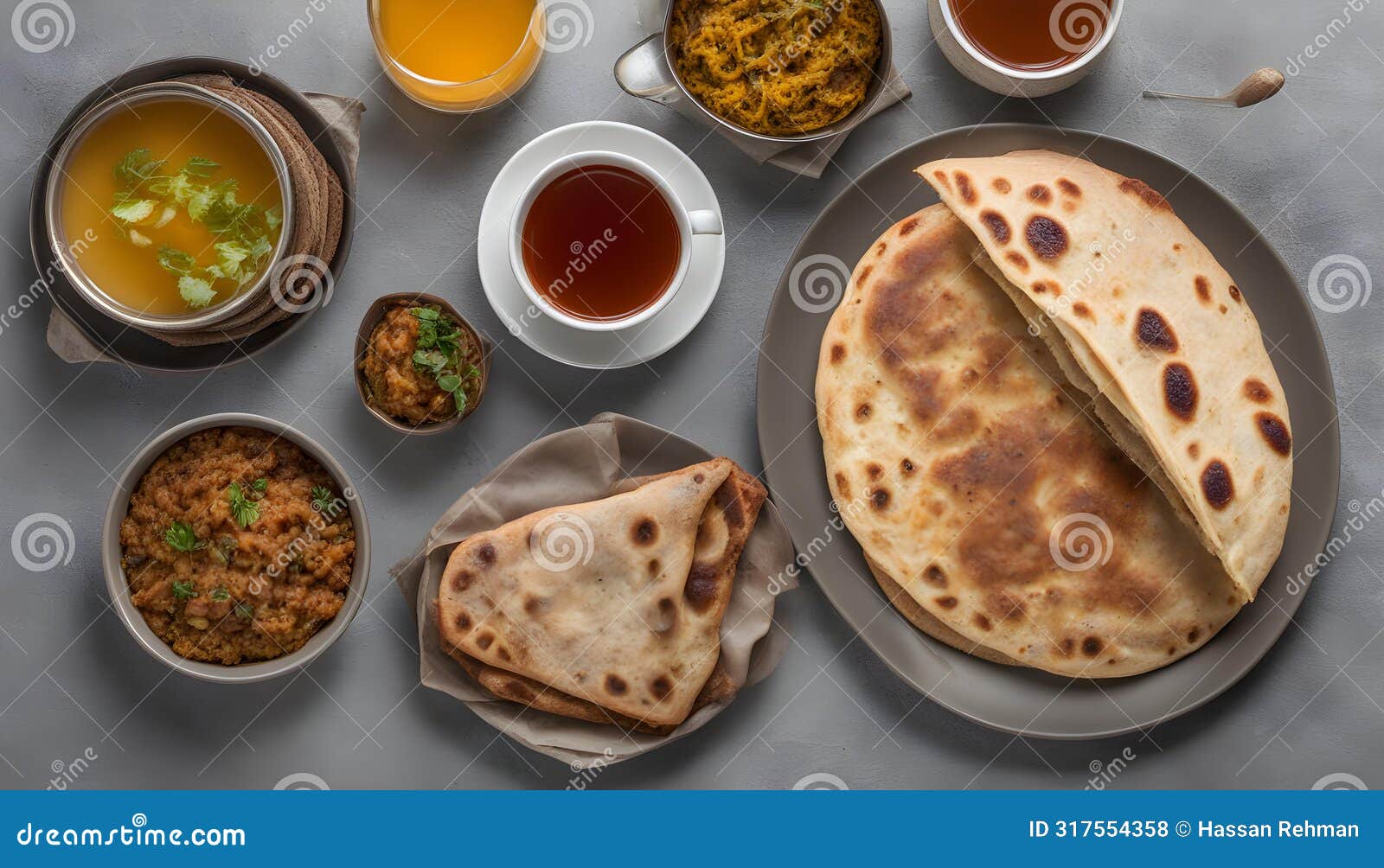 Keema Paratha, Chicken Mince Stuffed Flatbread Royalty-Free Stock Photo ...