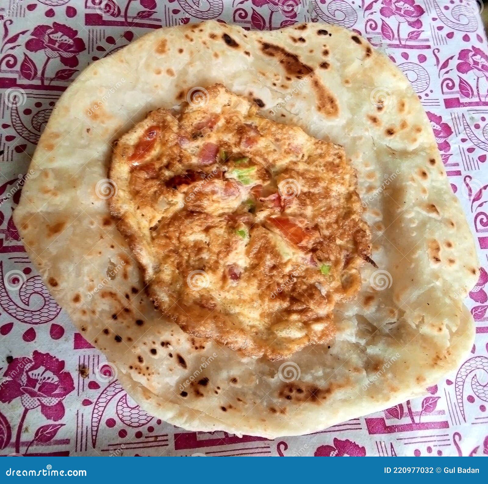 Indian Pakistani Bread Roti Wheat Bread Round Isolated Royalty-Free ...