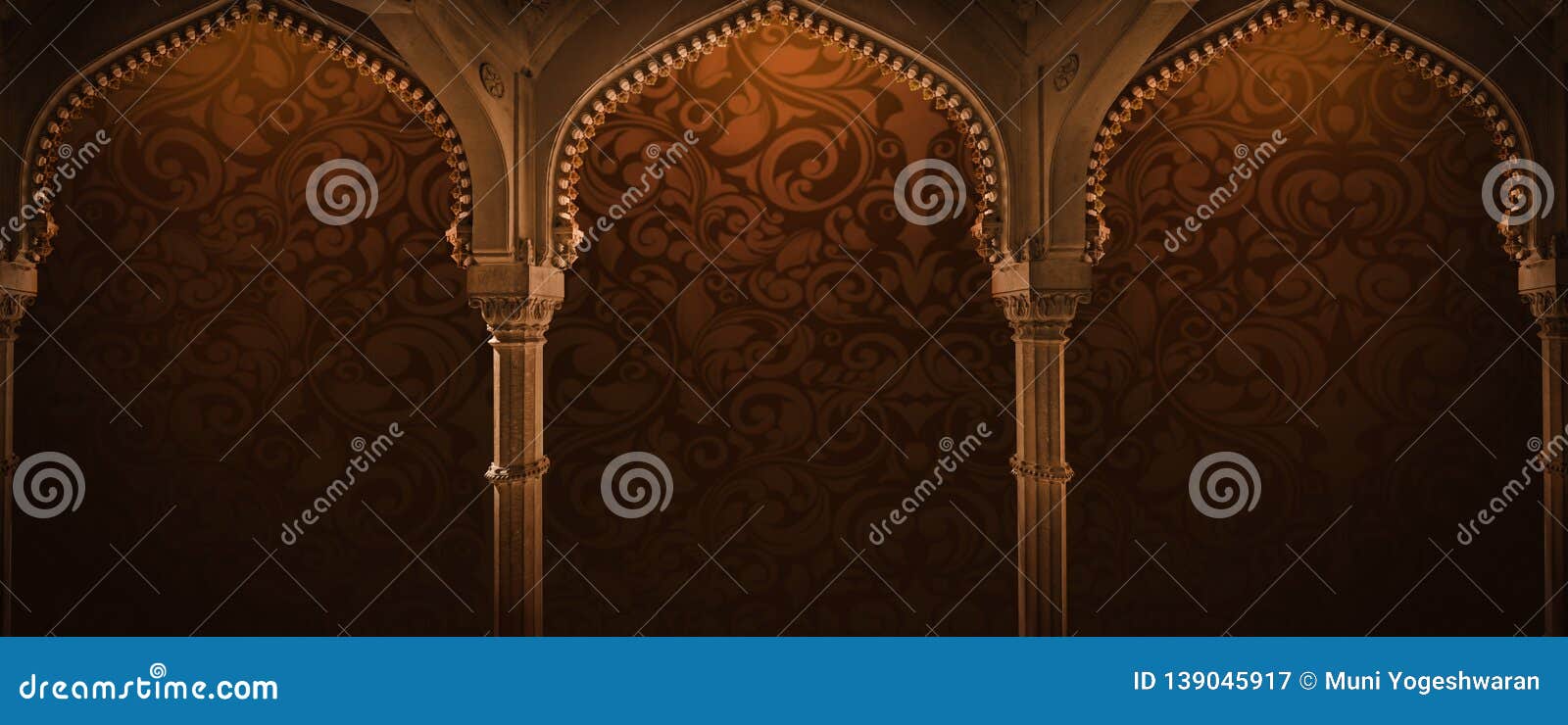 Indian Palace Pillar,arcade Palace Stock Image - Image of arch ...