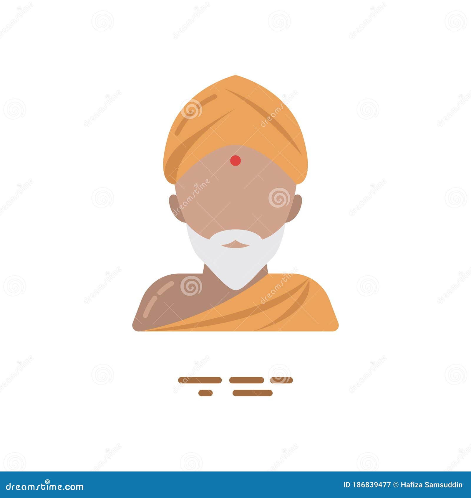 Pandit Ji Vector Mascot Logo | CartoonDealer.com #265403902