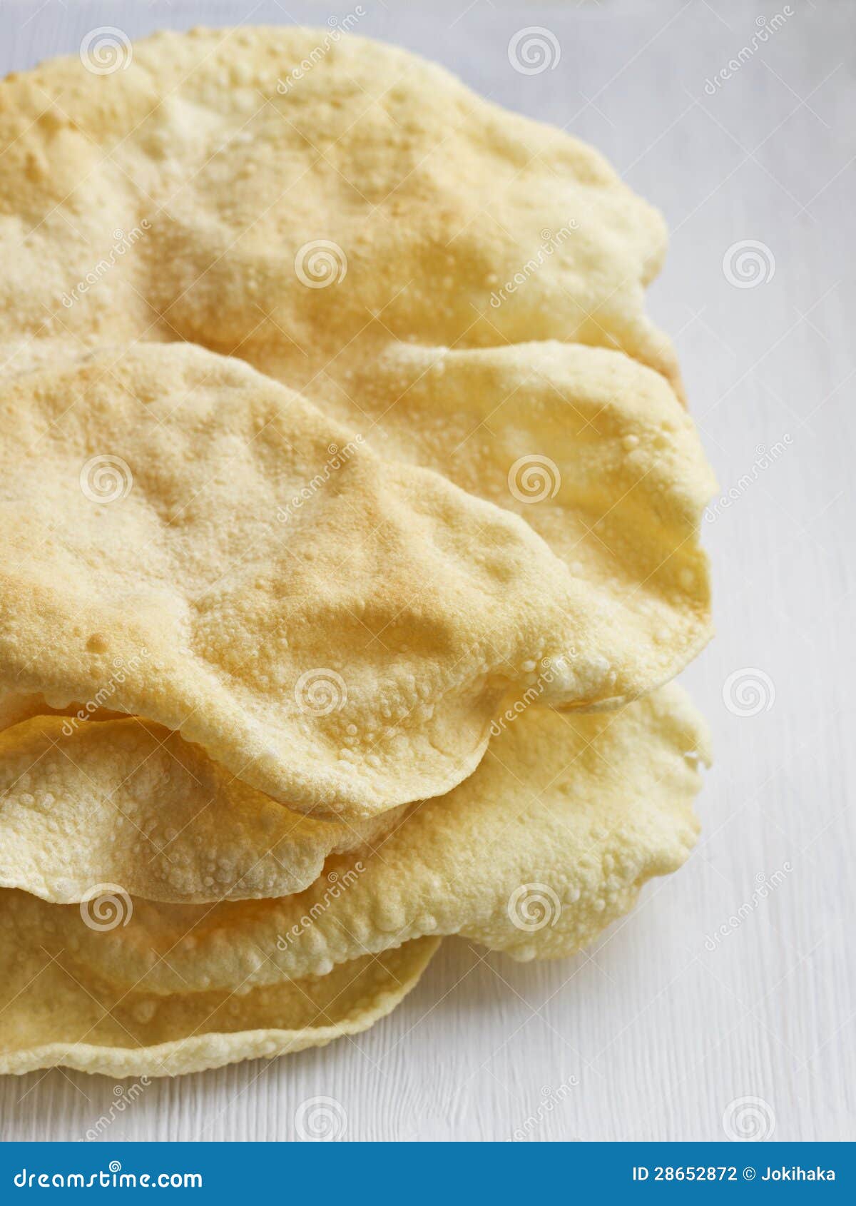 Indian Pappadum Bread stock photo. Image of spicy, dinner - 28652872