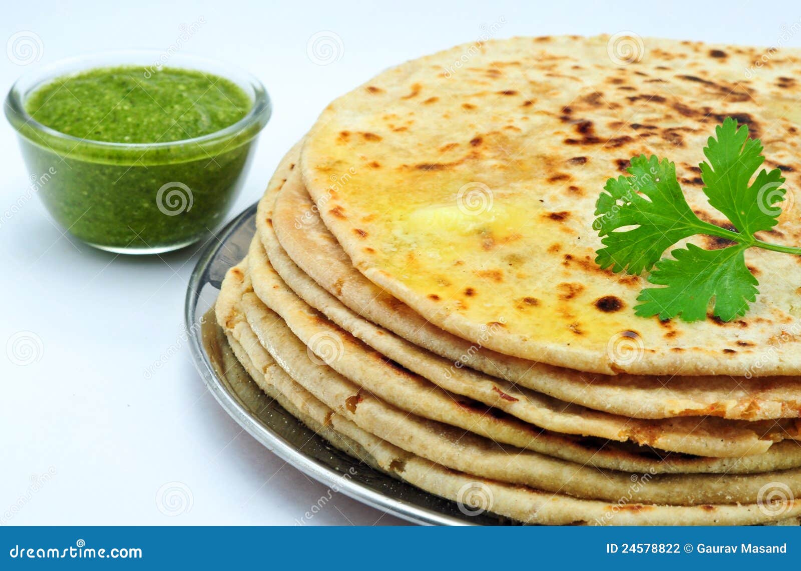 Indian Parantha (stuffed Indian Bread) Royalty-Free Stock Photo ...
