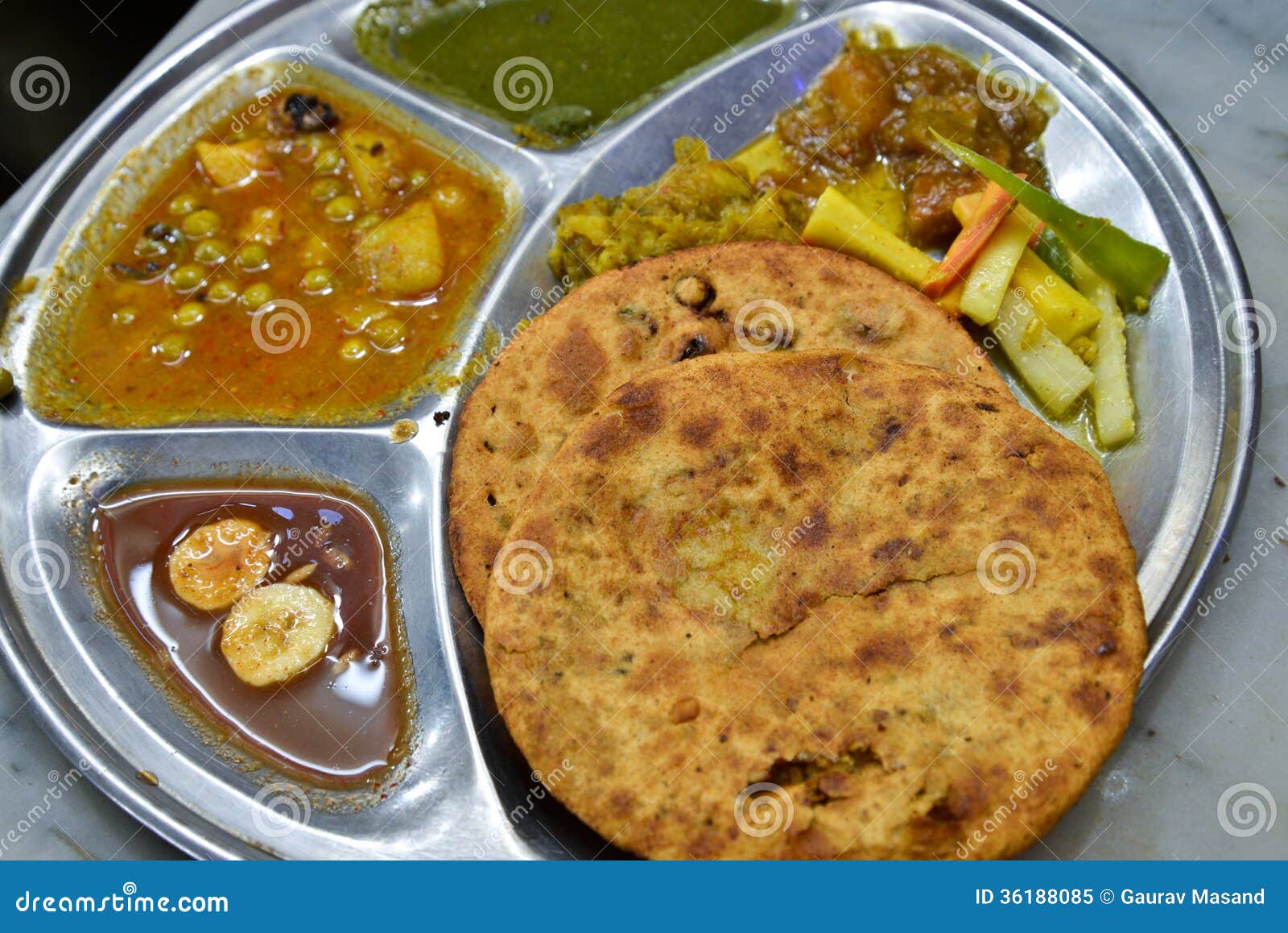 Indian Parantha (stuffed Indian Bread) Royalty-Free Stock Photo ...