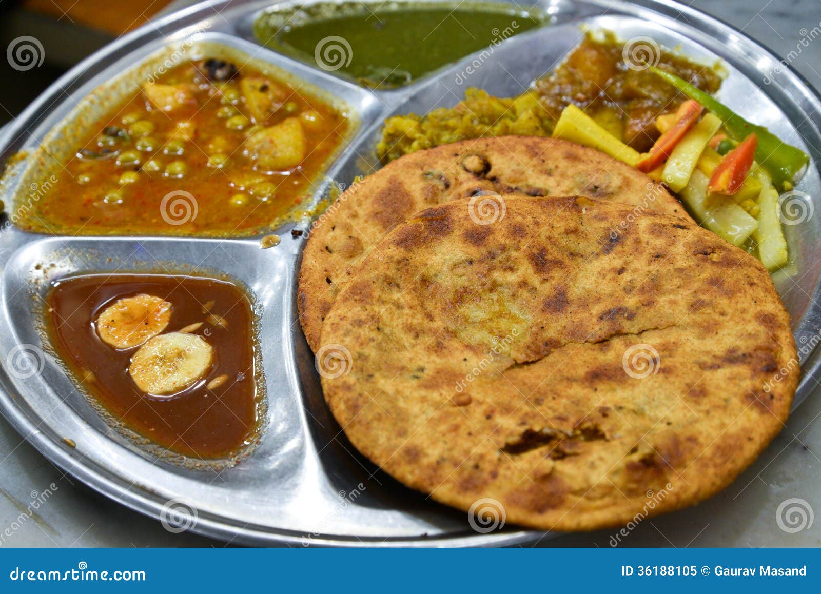 Indian Parantha (stuffed Indian Bread) Royalty-Free Stock Photo ...
