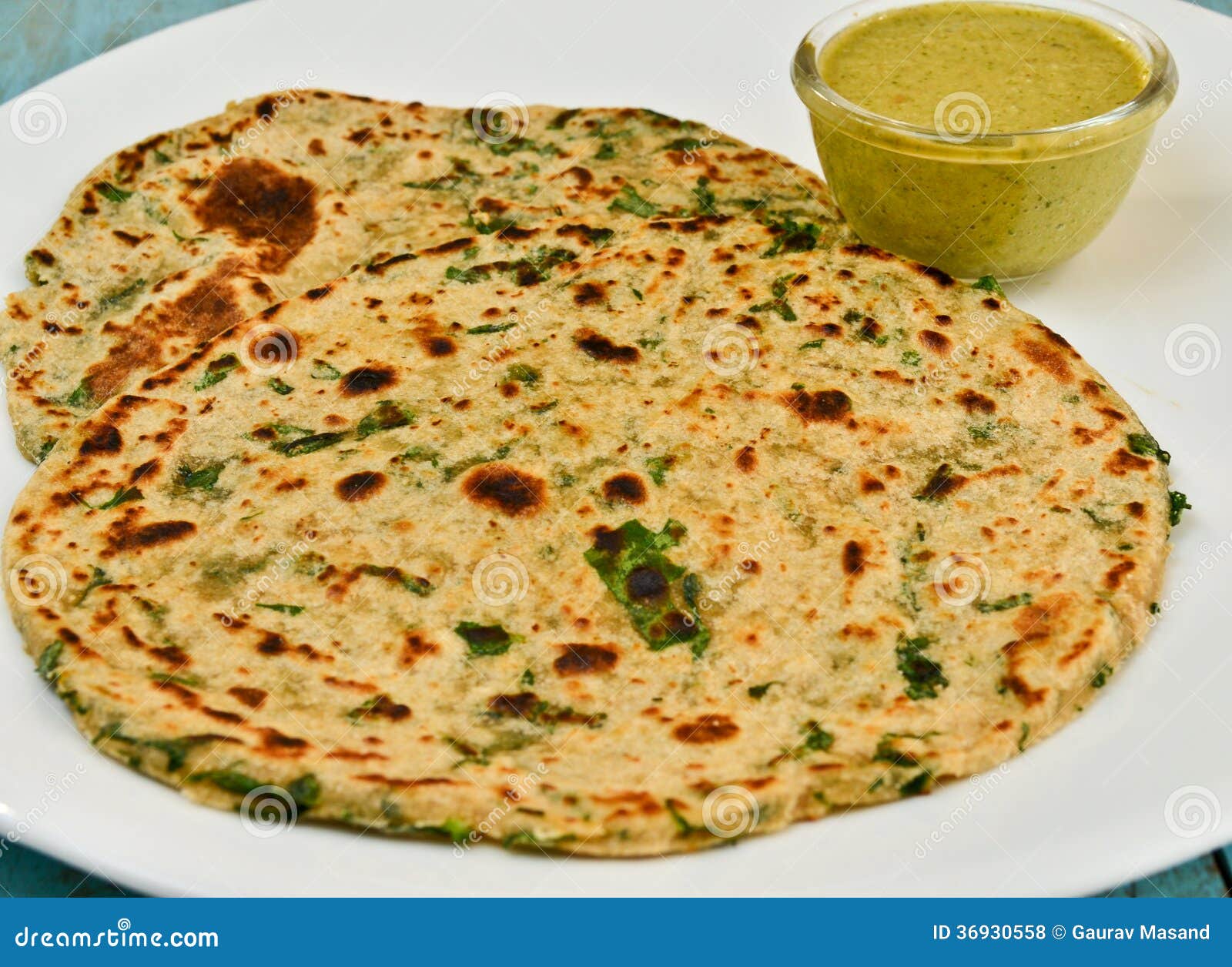 Indian Parantha (stuffed Indian Bread) Royalty-Free Stock Photo ...