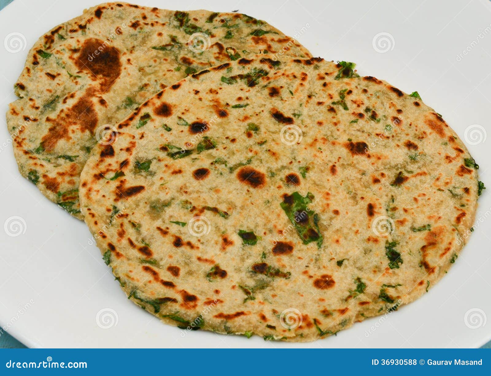 Indian Parantha (stuffed Indian Bread) Royalty-Free Stock Photo ...