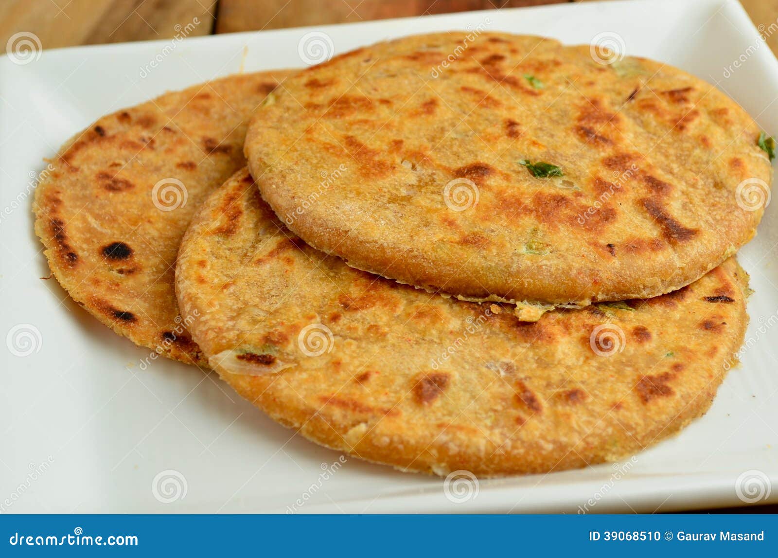 Indian Parantha (stuffed Indian Bread) Stock Photo - Image of dough ...