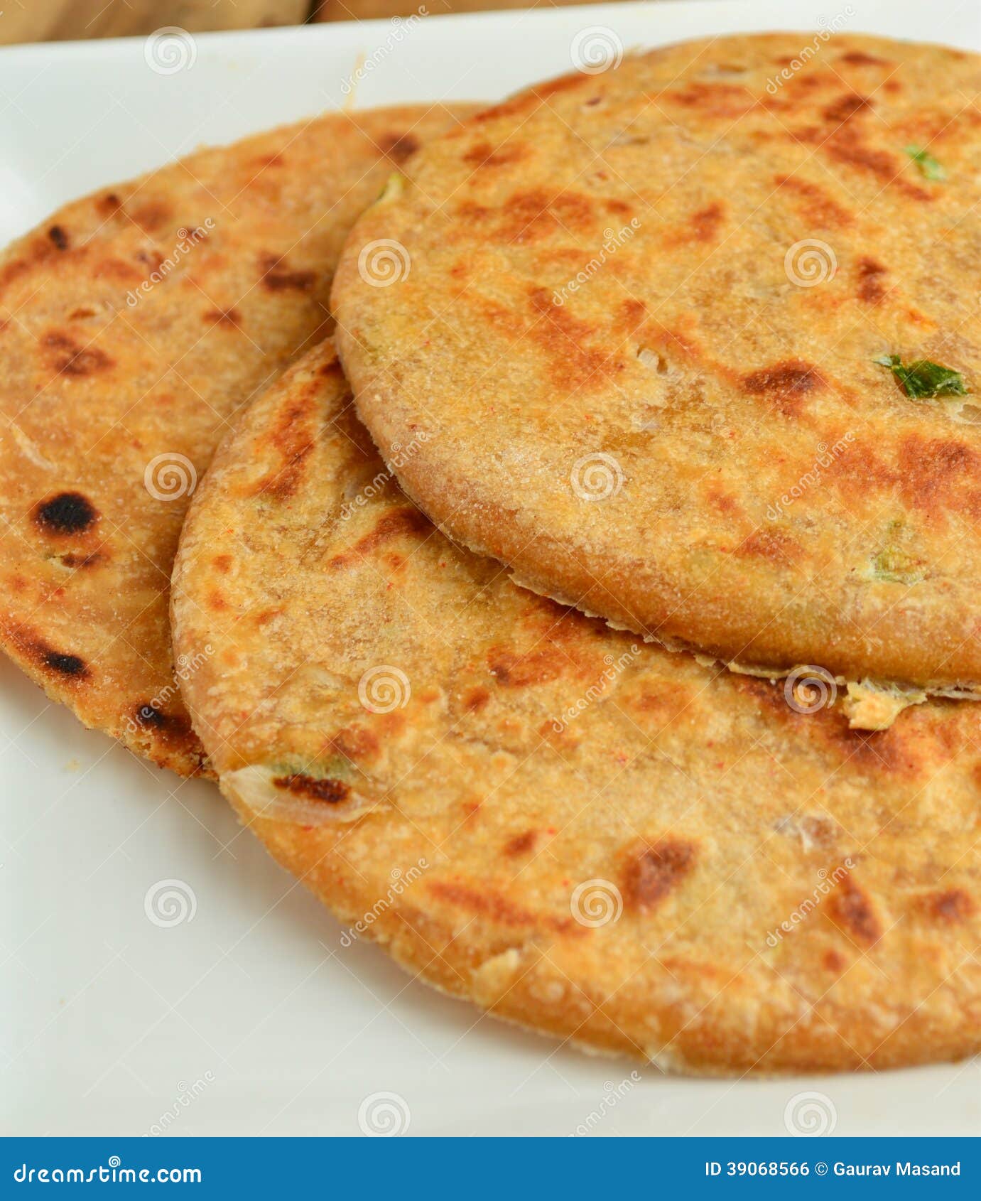 Indian Parantha (stuffed Indian Bread) Stock Photo - Image of naan ...