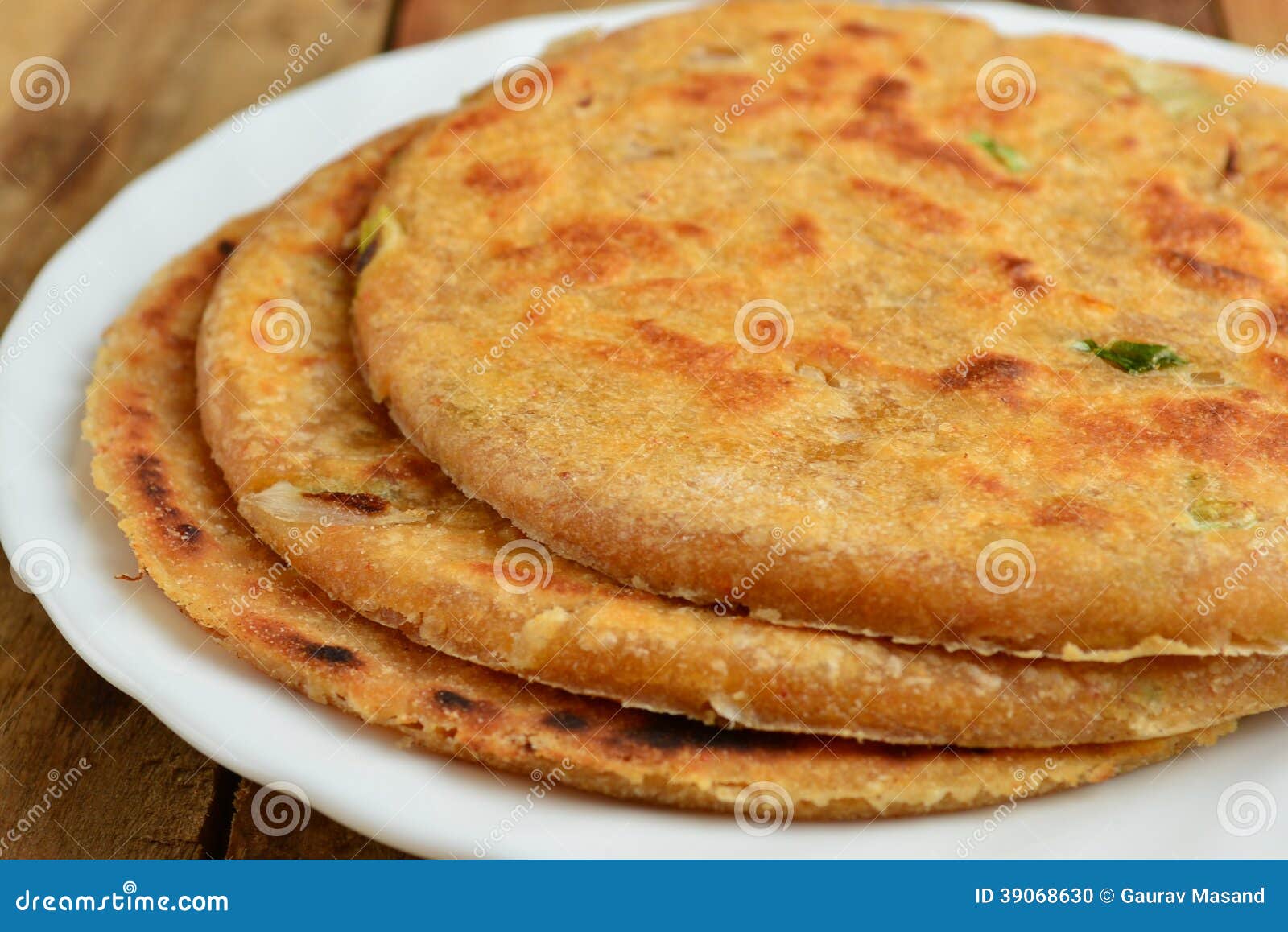 Indian Parantha (stuffed Indian Bread) Stock Photo - Image of pile ...