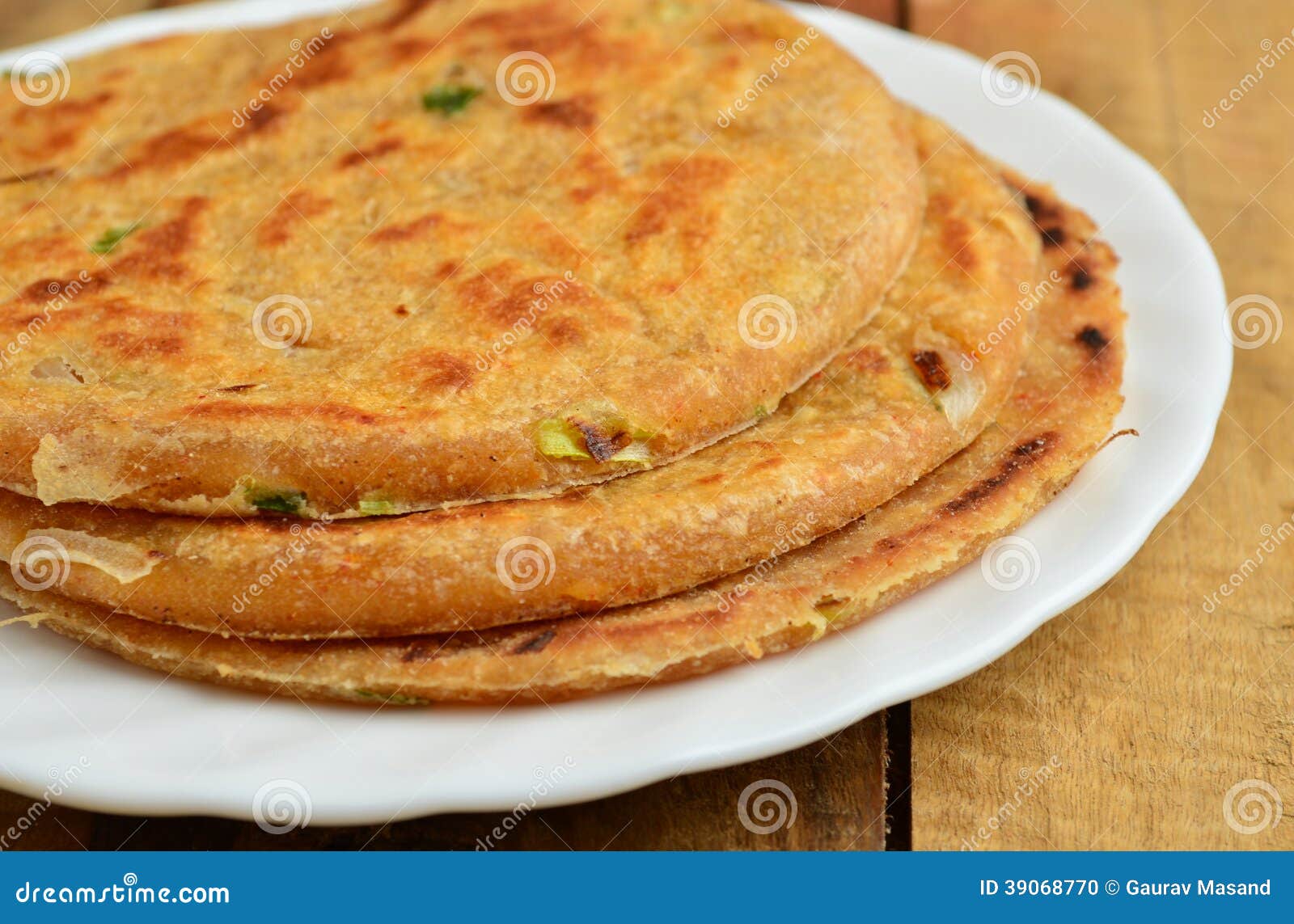 Indian Parantha (stuffed Indian Bread) Stock Photo - Image of pile ...