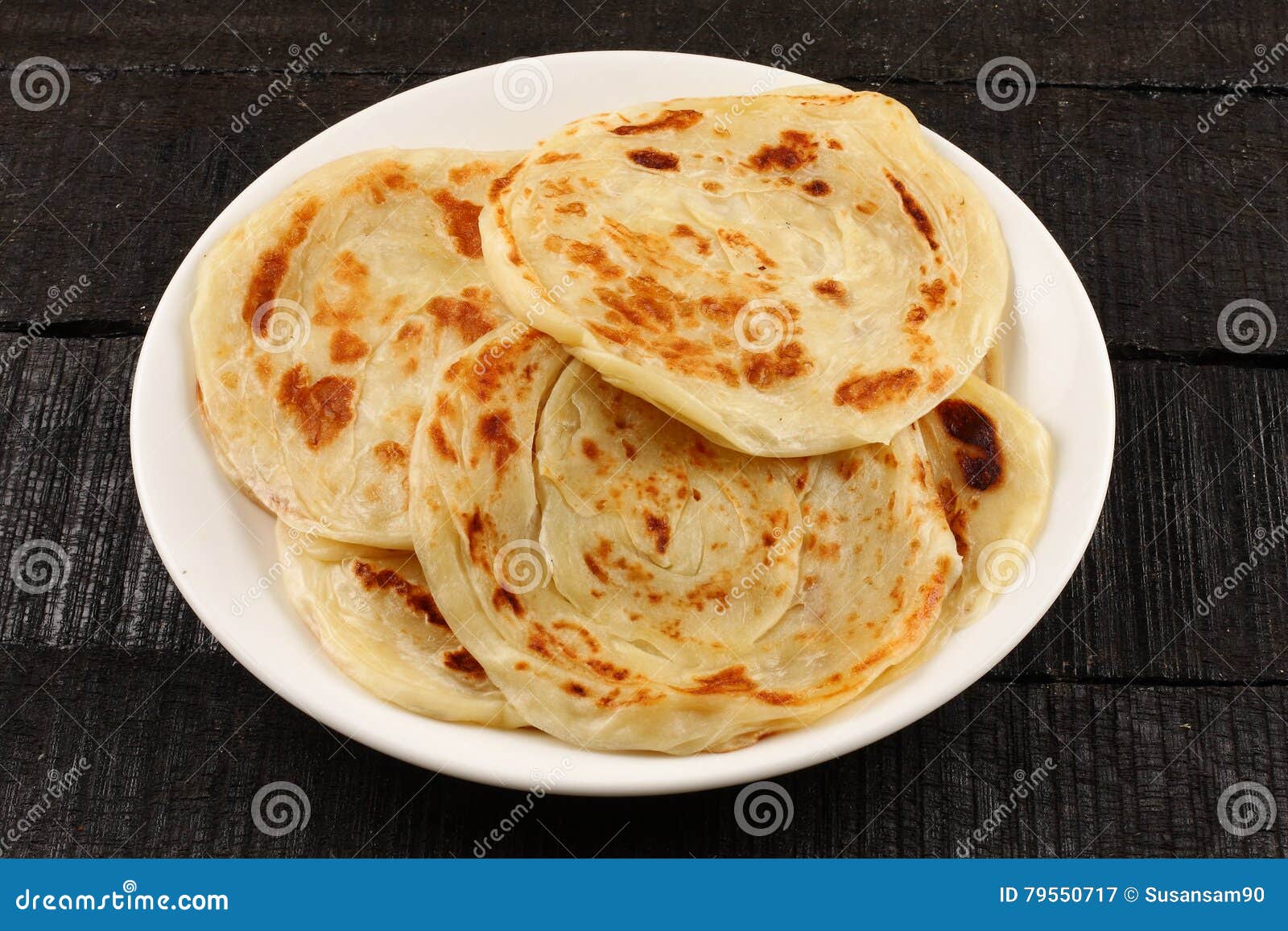 Indian paratha stock image. Image of korma, lunch, dough - 79550717