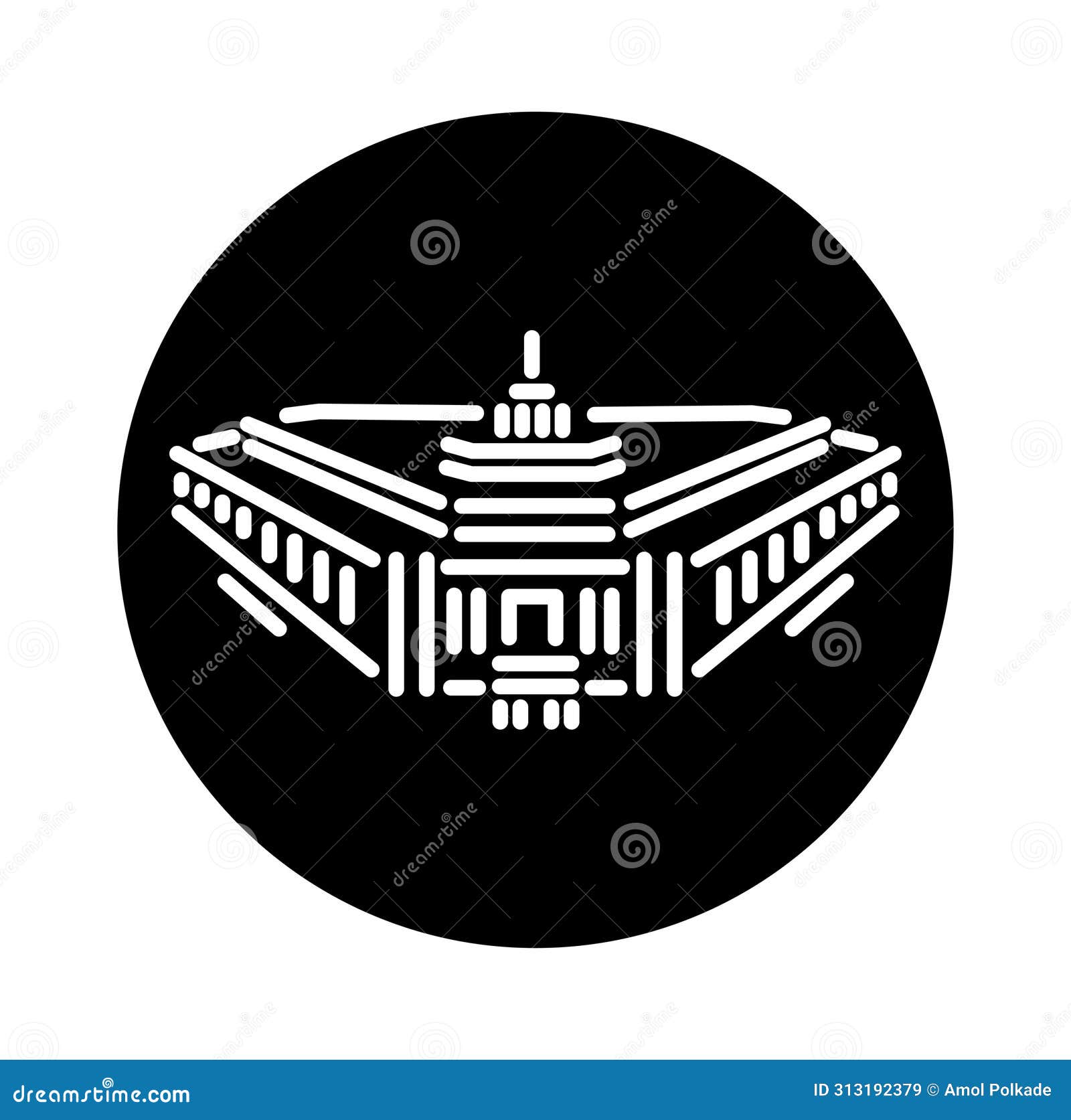 Indian Parliament Building Vector Icon Stock Vector - Illustration of ...