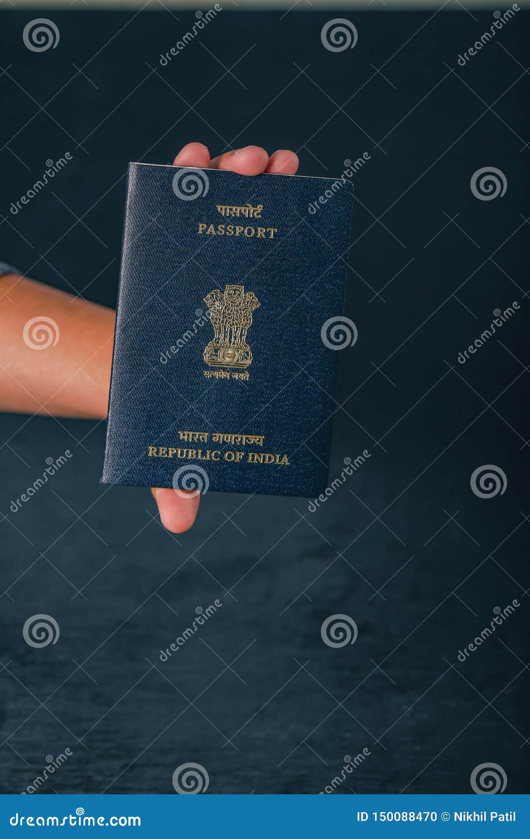 Indian Passport in Hand , Showing Passport Stock Photo - Image of ...
