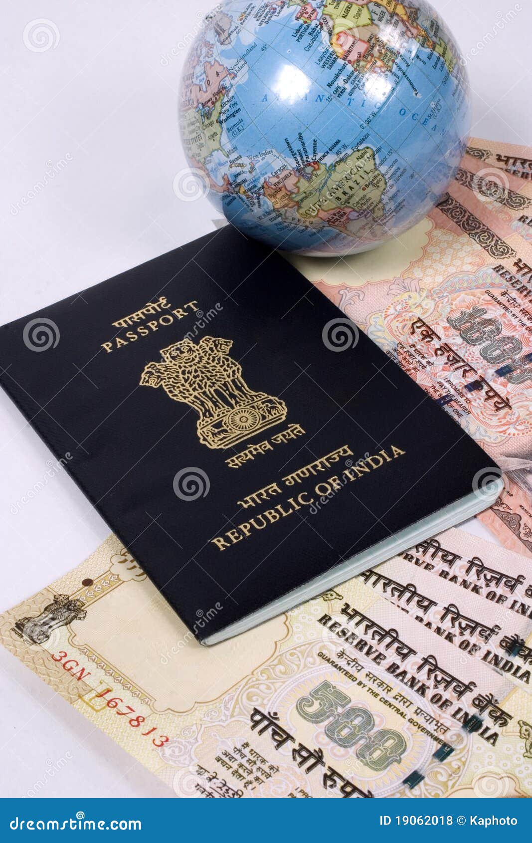 Indian Passport With World Map As Background Royalty-Free Stock ...
