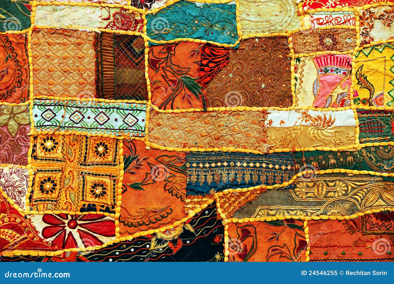 Indian patchwork carpet stock image. Image of hanging - 24546255