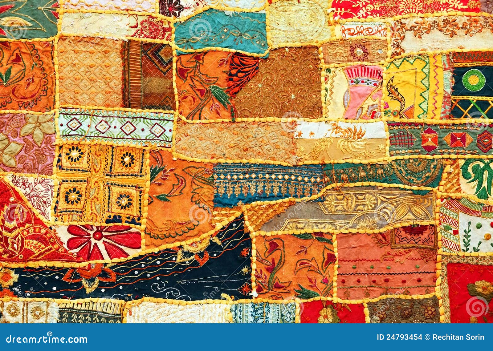 Indian patchwork carpet stock photo. Image of design - 24793454