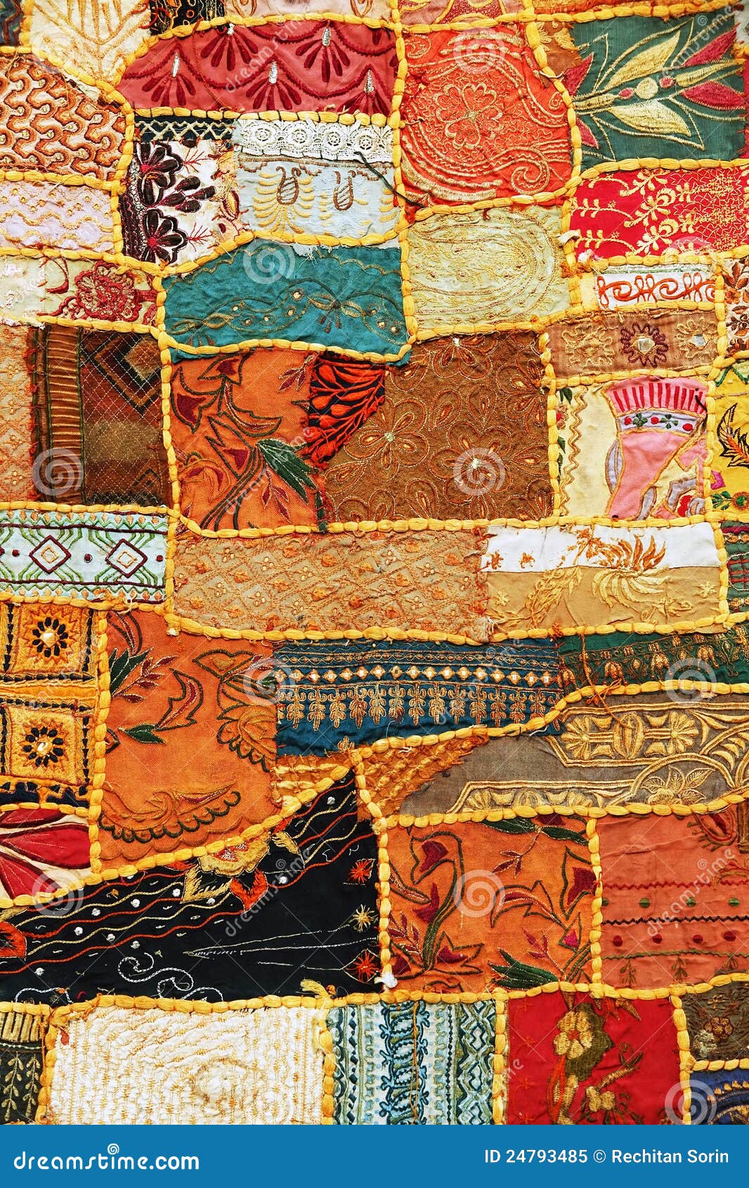 Indian patchwork carpet stock image. Image of handmade - 24793485