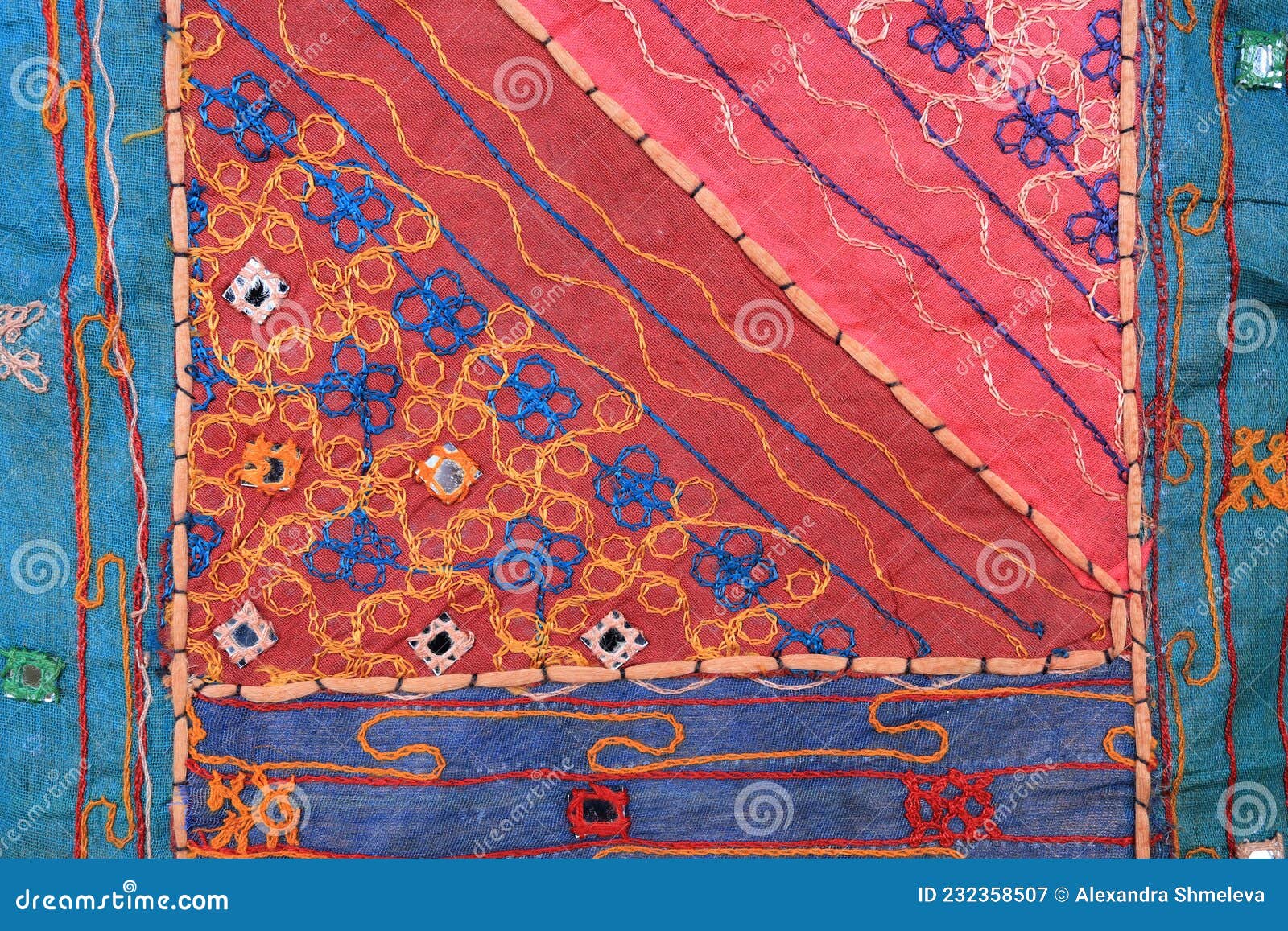 Indian Patchwork Carpet in Rajasthan. Indian Background Stock Image ...