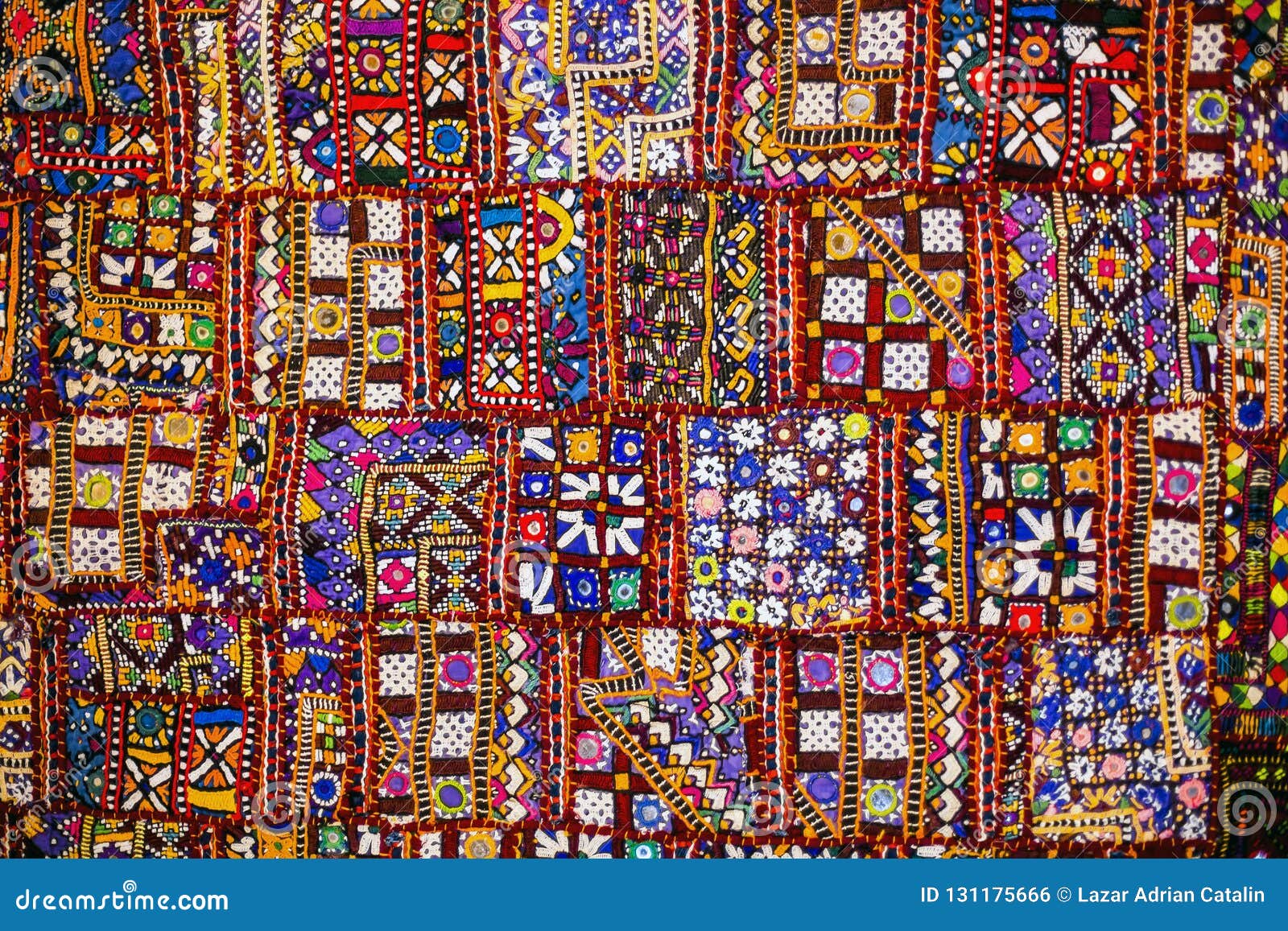 Indian patchwork carpet stock photo. Image of cotton - 131175666