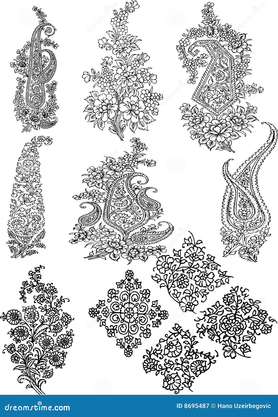 Indian pattern stock vector. Illustration of indian, retro - 8695487