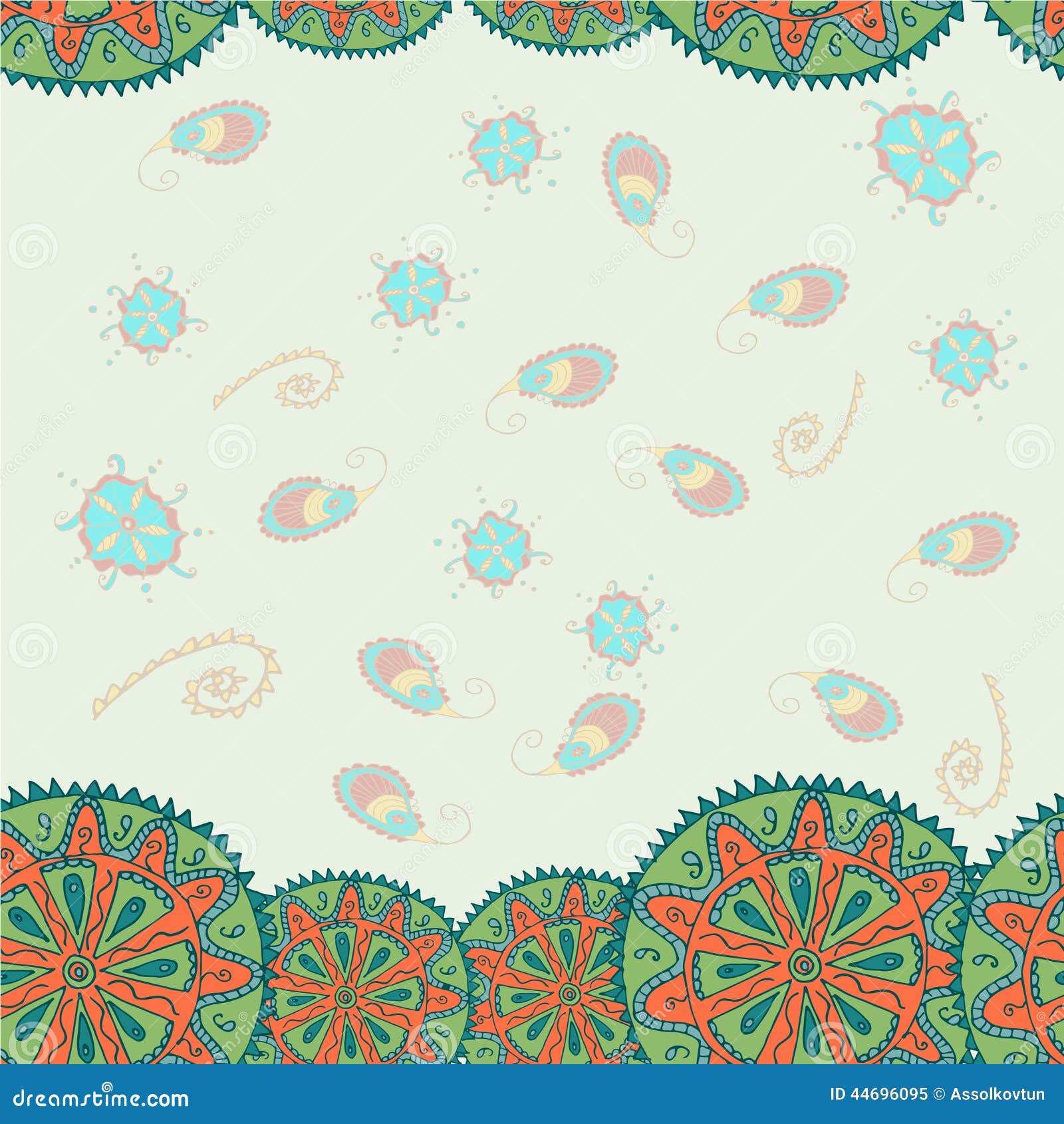 Indian pattern stock vector. Illustration of foliage - 44696095