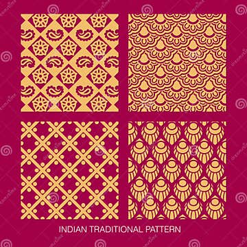 Indian pattern design stock vector. Illustration of vector - 45632590