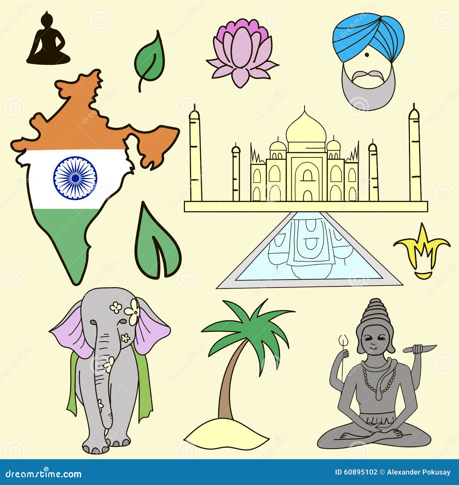 Indian Pattern Vector Illustration Stock Vector - Illustration of ...