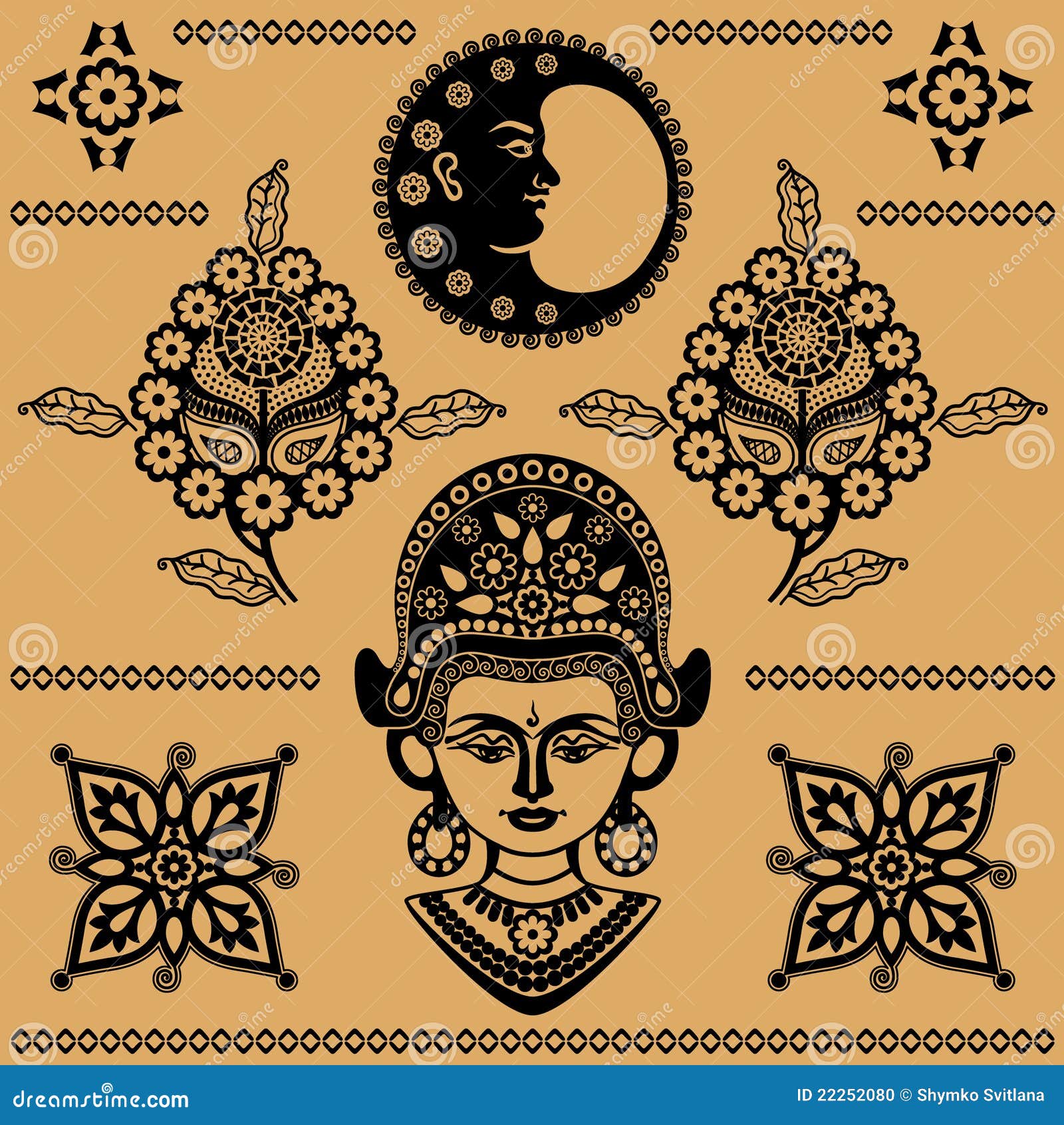 Indian Patterns Vector Illustration | CartoonDealer.com #22252080