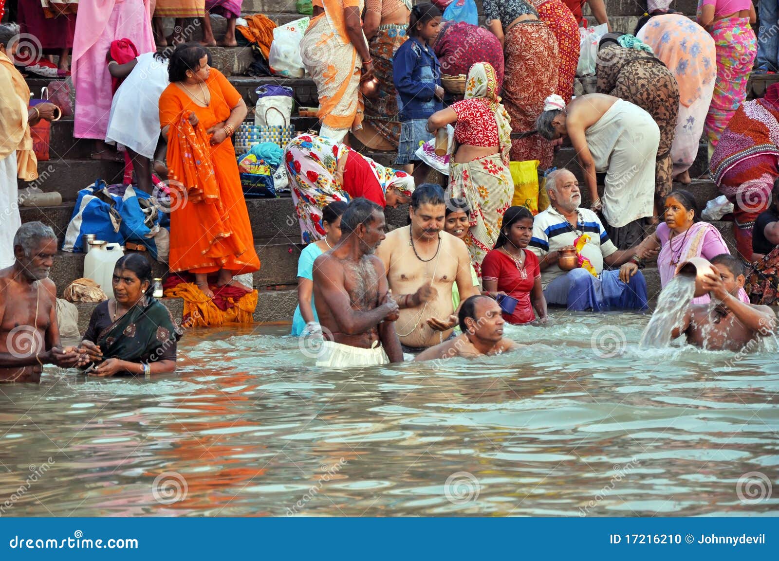 Indian People in Holy Varanasi Editorial Image - Image of ghat ...