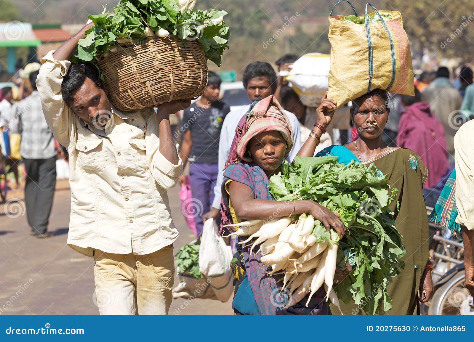Indian People at the Market in the Rural Area Editorial Image - Image ...