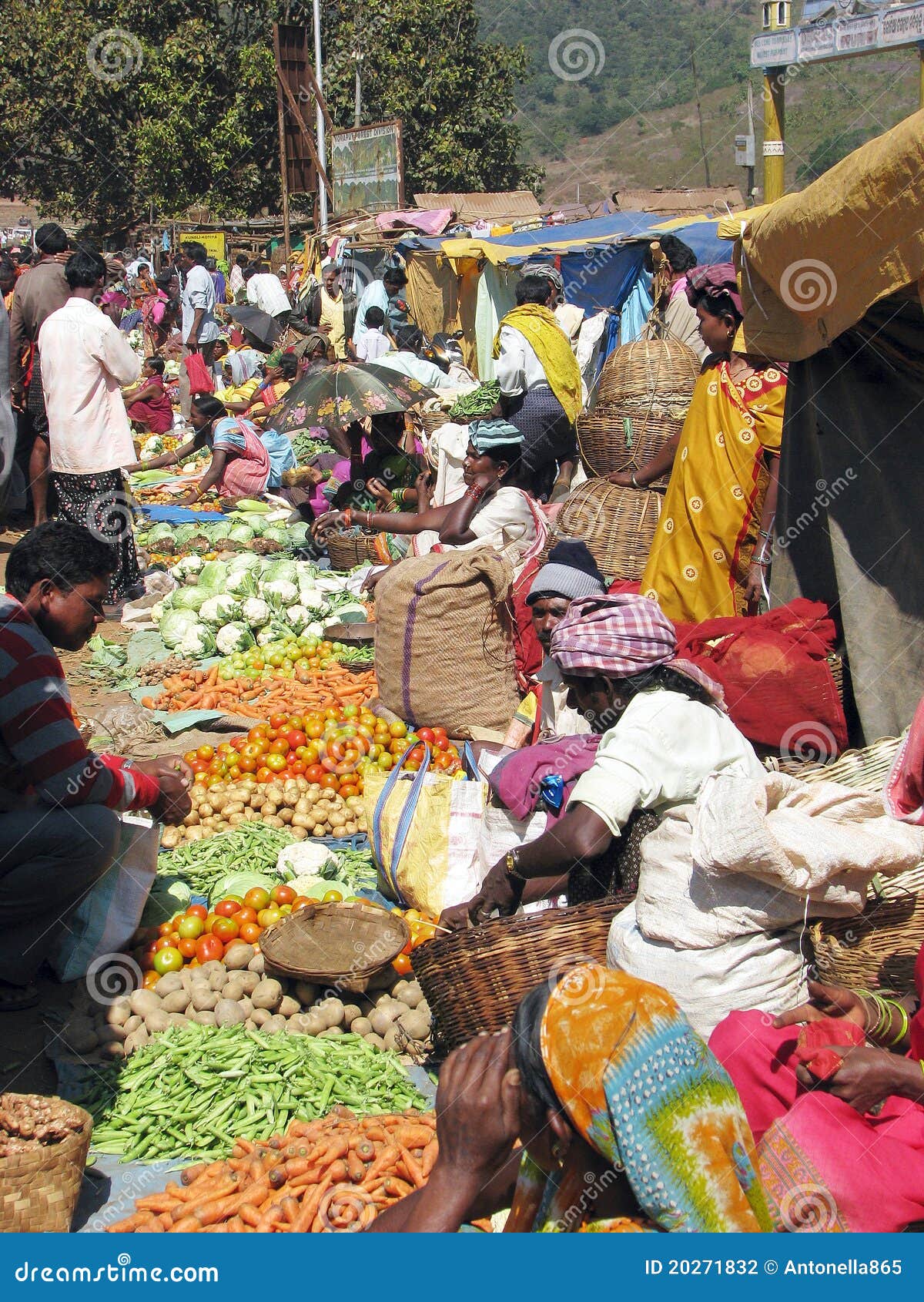 Indian People in the Rural Area Market Editorial Photography - Image of ...