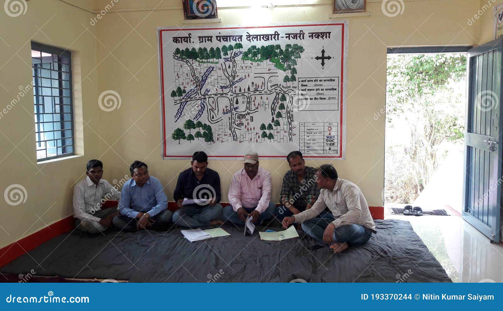 Indian People Sitting for Meeting and Discussion about Village ...