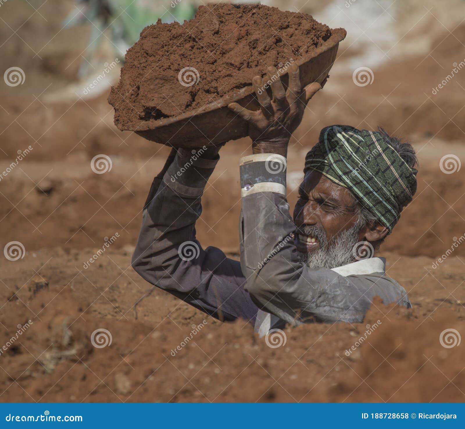 Indian Person Working on a House Construction in India 2020 Editorial ...